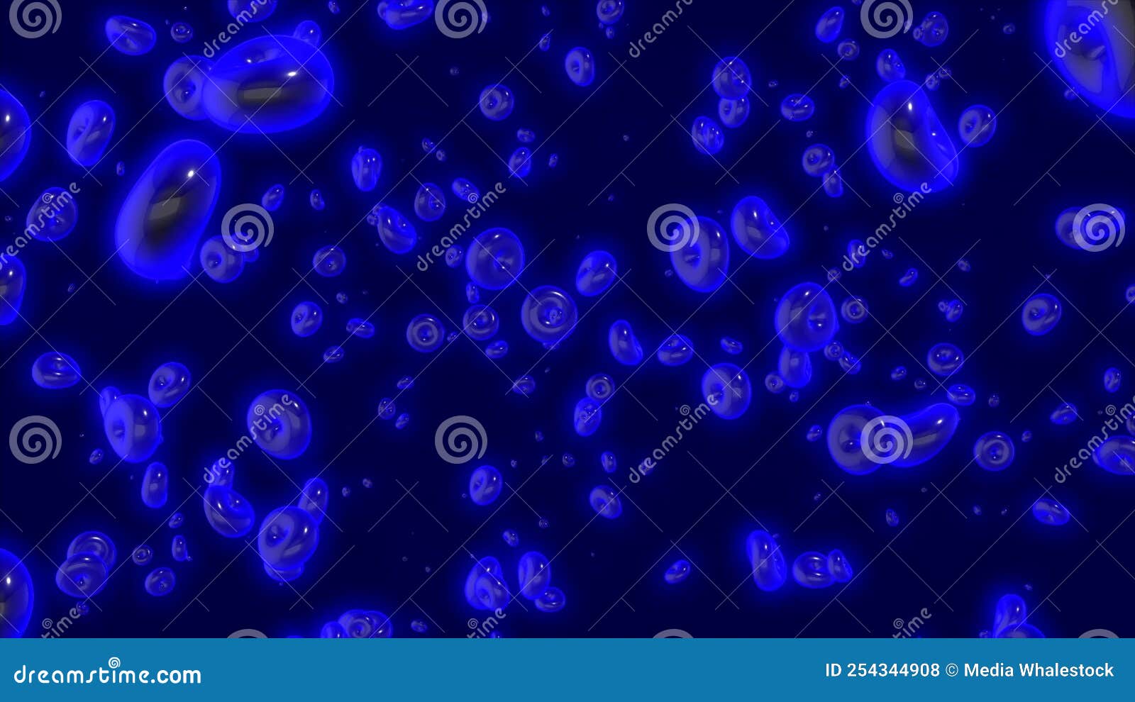 Animation with Moving Molecules in Space. Motion. Ring 3d Molecules ...