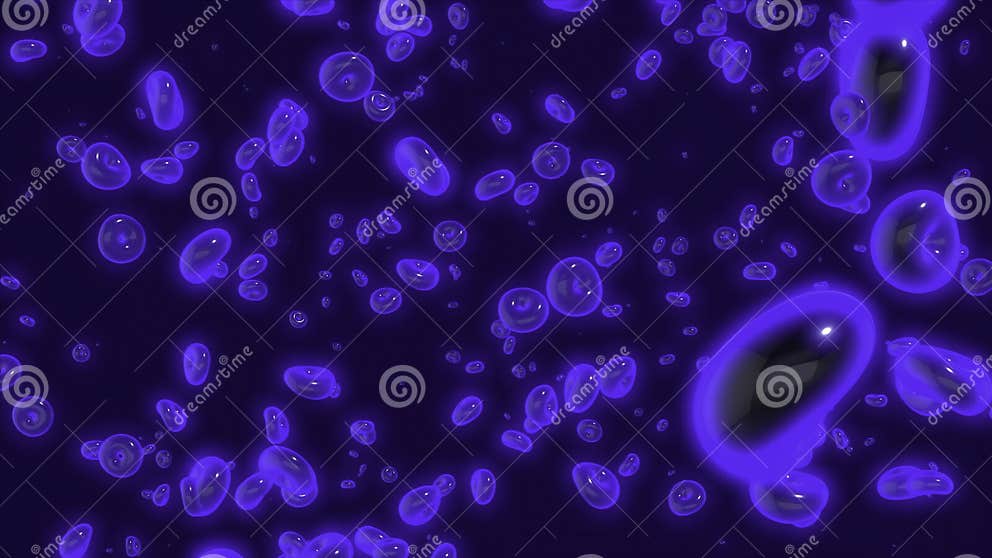 Animation with Moving Molecules in Space. Motion. Ring 3d Molecules ...
