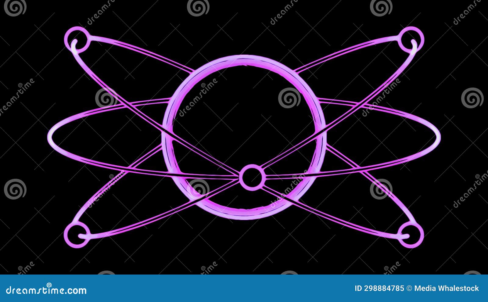 Animation of Moving Particles in Orbit of Atom. Design. Simple ...