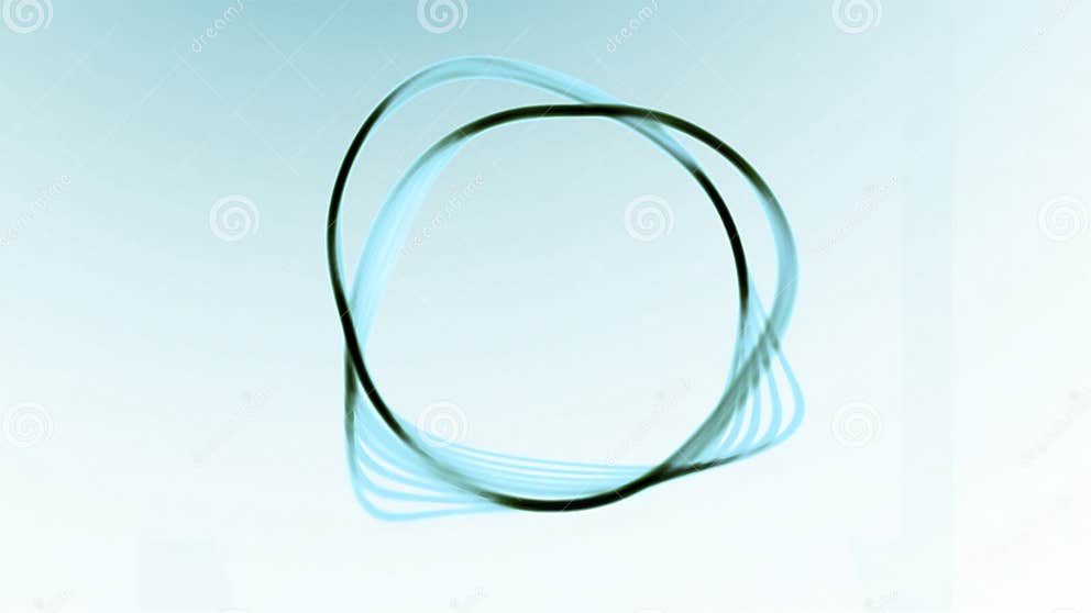Animation with Moving Ring Vibrations. Design. 3D Ring in Space with ...