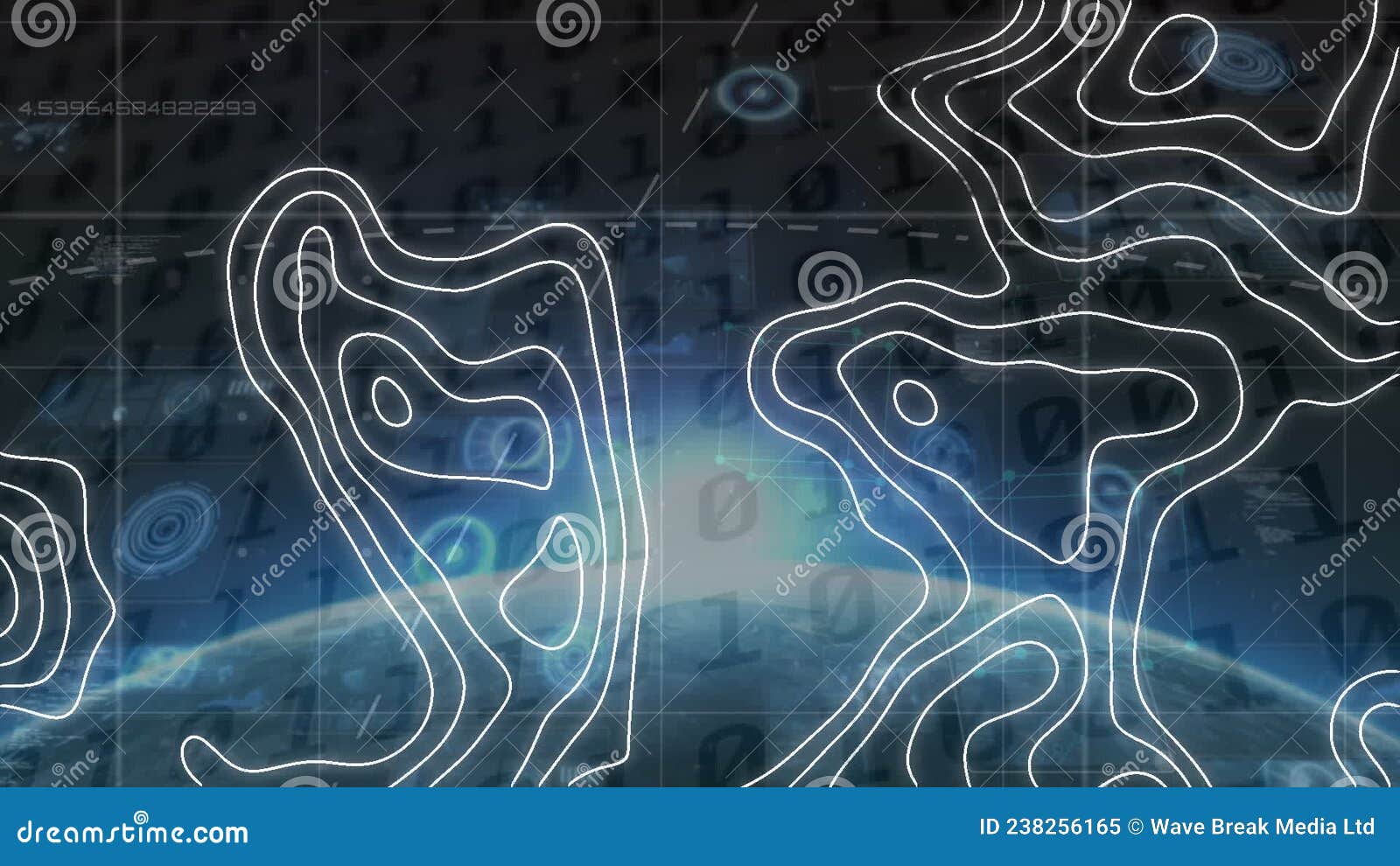Animation of Moving White Lines Over Data Processing Stock Video ...