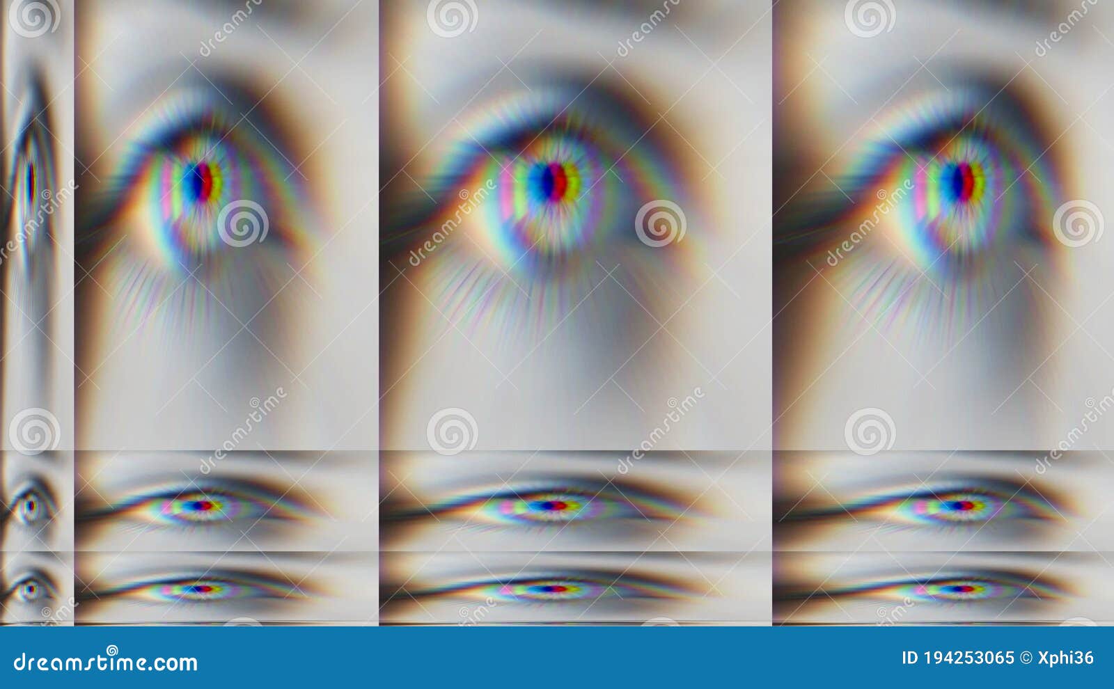 Animation of Multiple Eyes with Glitch Effect, Eye Wall in TV Boxes ...