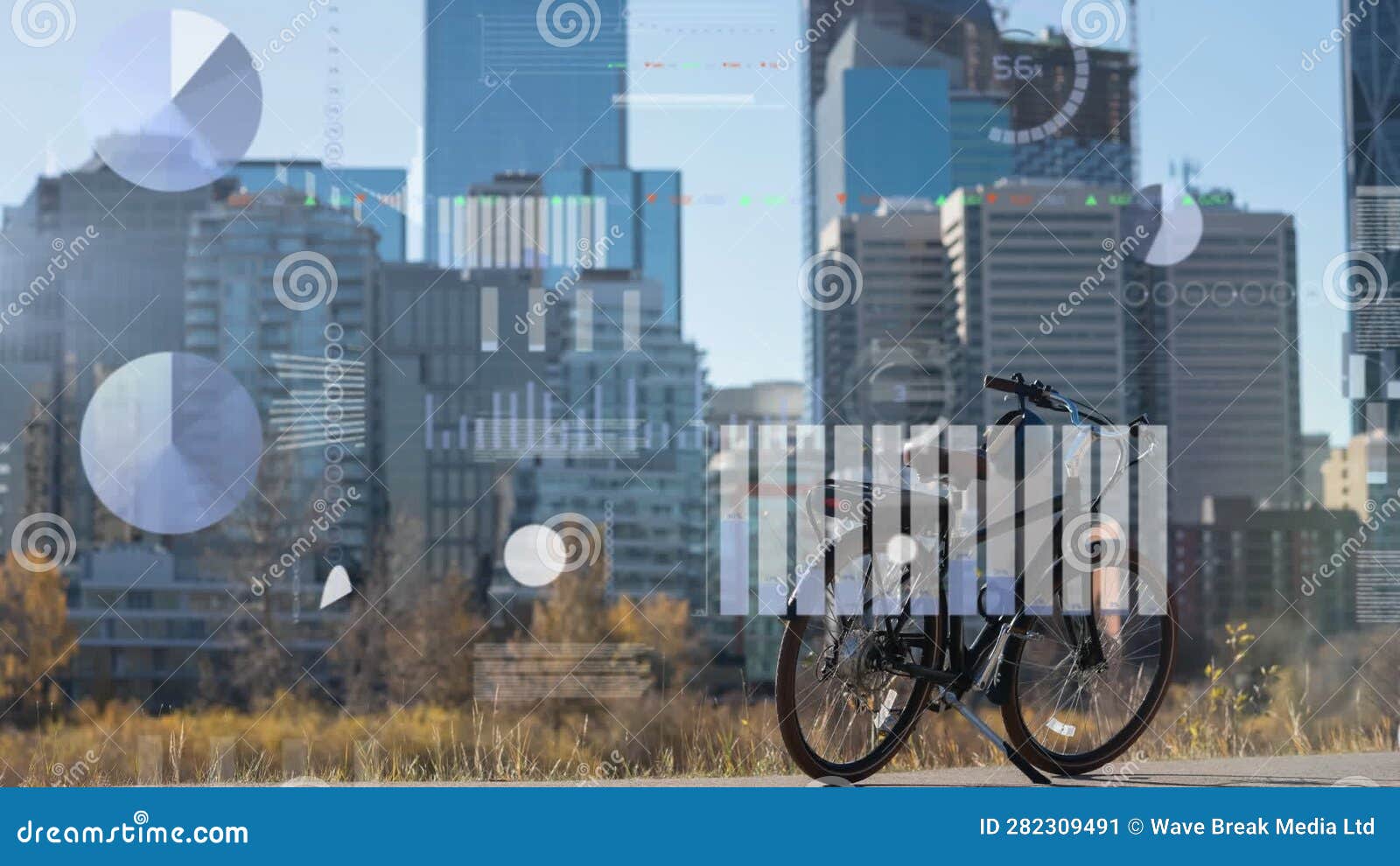 Animation of Multiple Graphs and Loading Circles Over Bicycle Parked ...