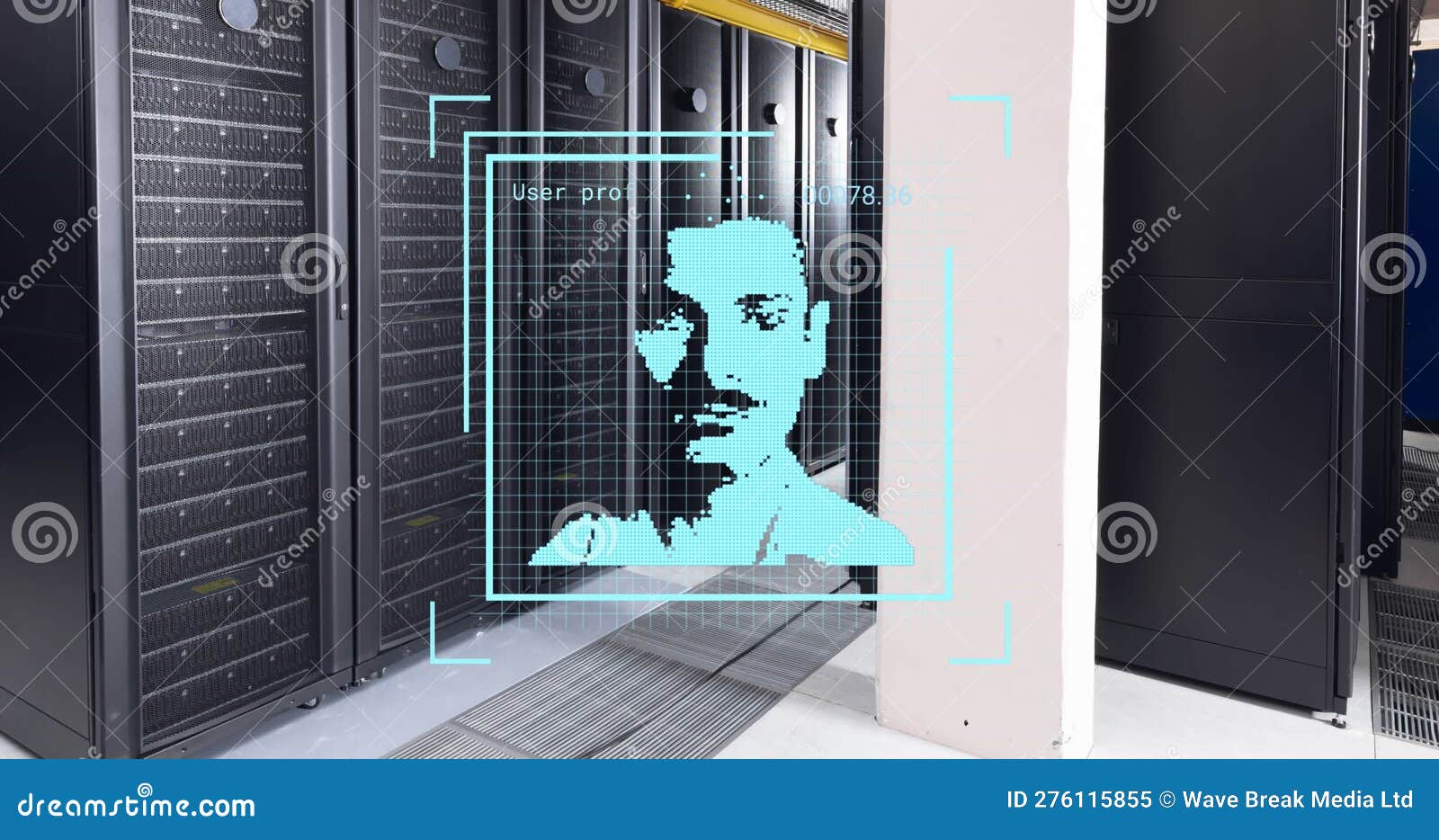 Animation of Multiple Profile Icons Against Empty Computer Server Room Stock Video - Video of ...