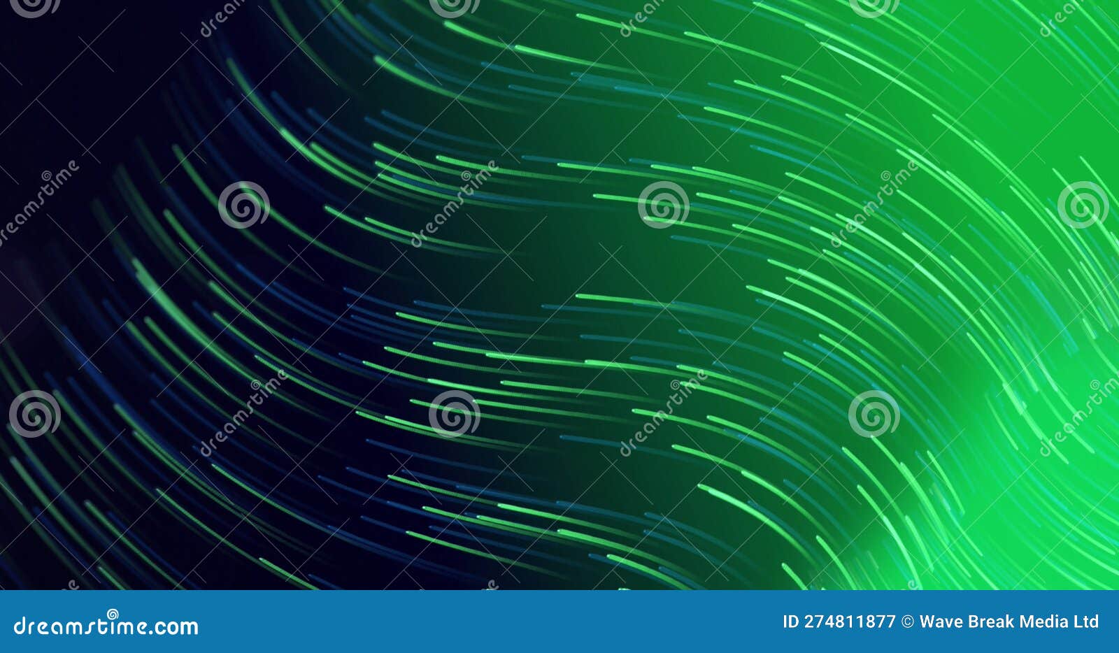 Animation of Neon Green Lines on Black Background Stock Illustration ...