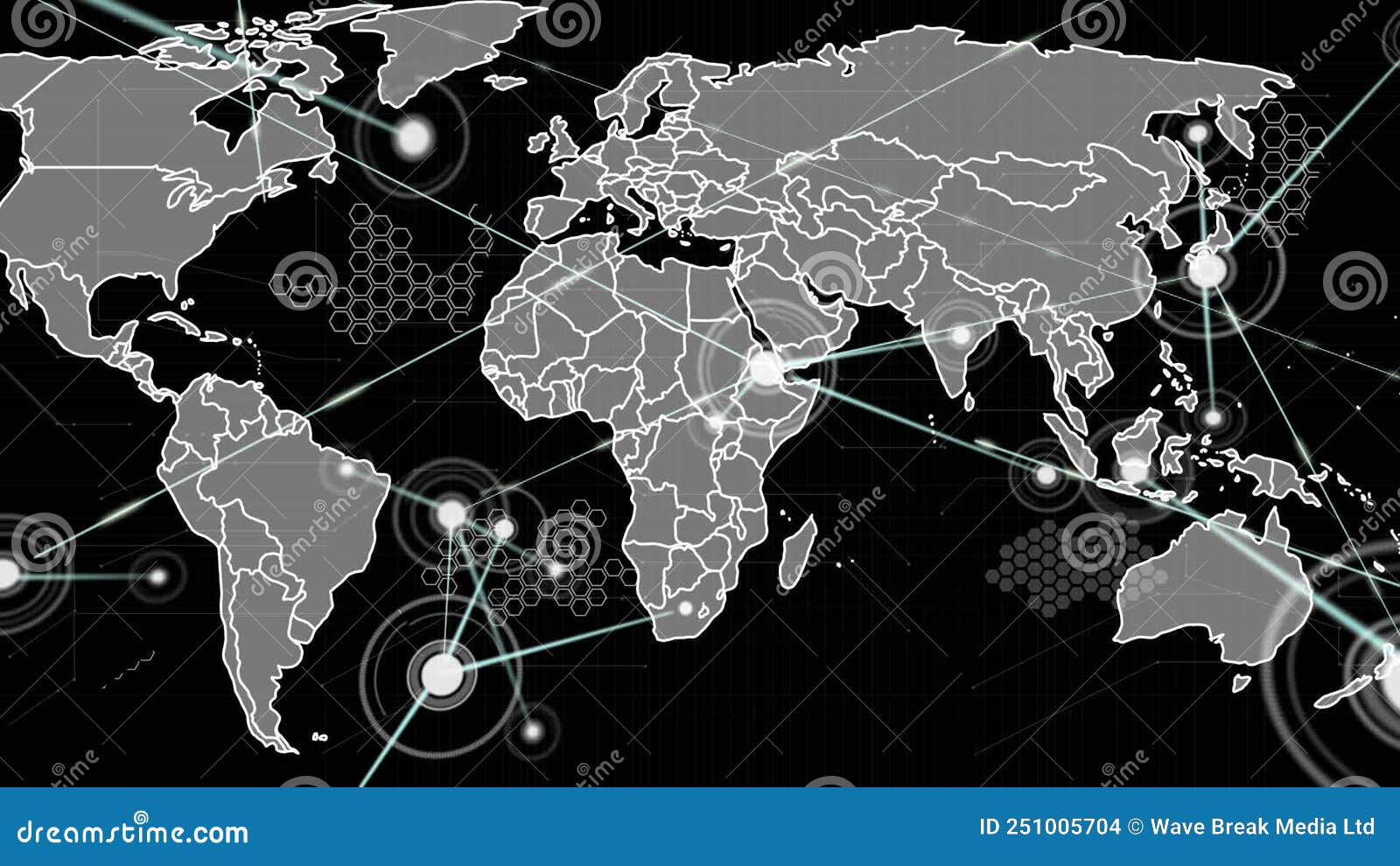 Animation of Network of Connection Over World Map Stock Footage - Video ...