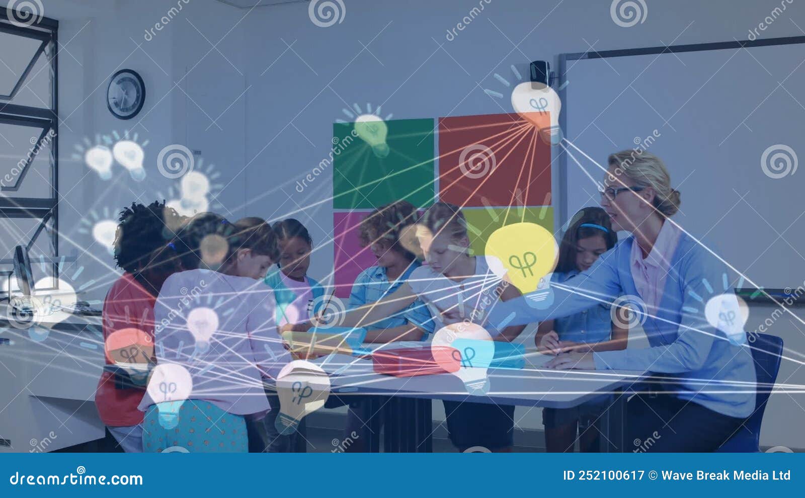 Animation of Network of Connections with Bulbs and Class of Diverse ...