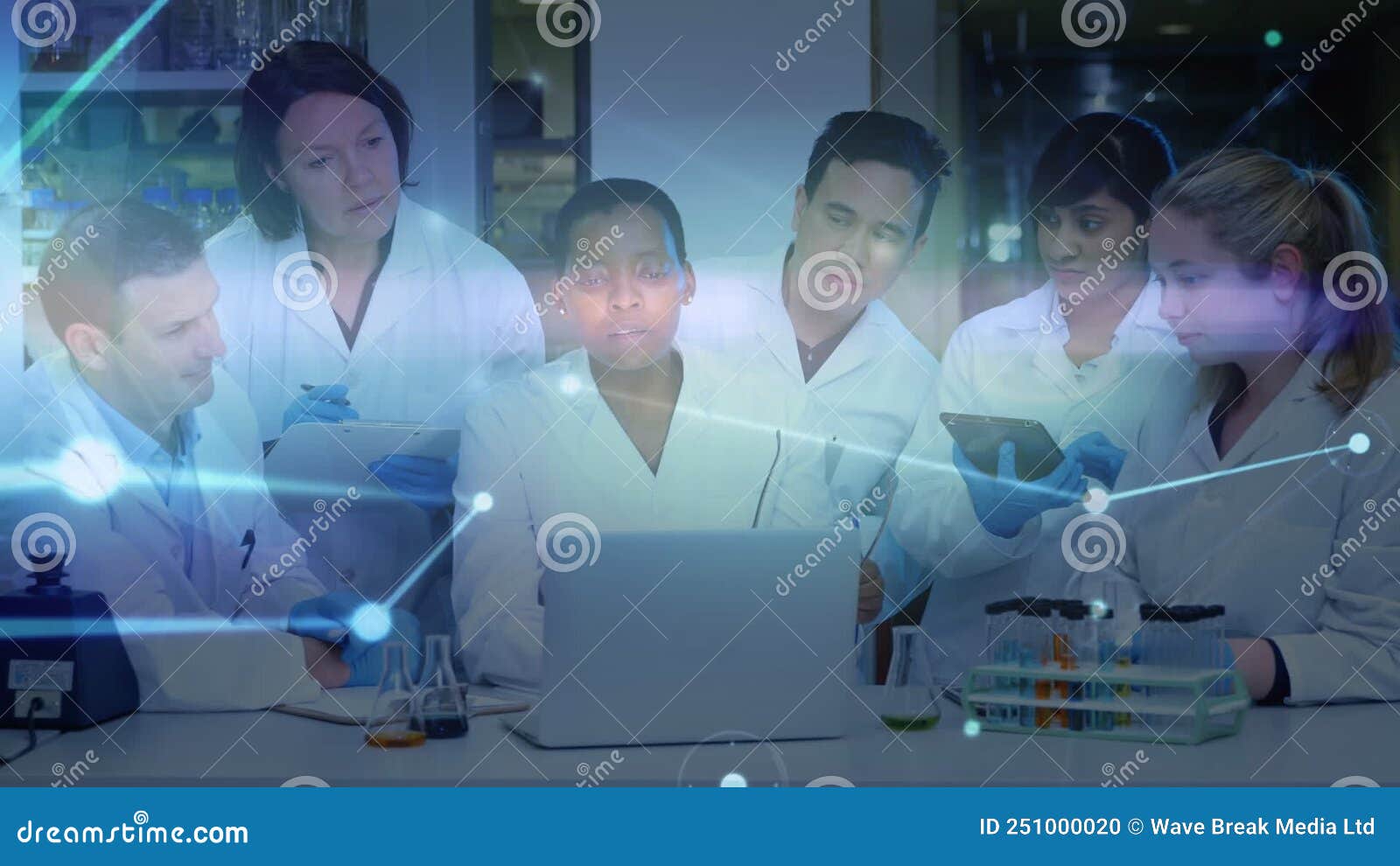 Animation of Network of Connections Over Diverse Scientists Talking in ...