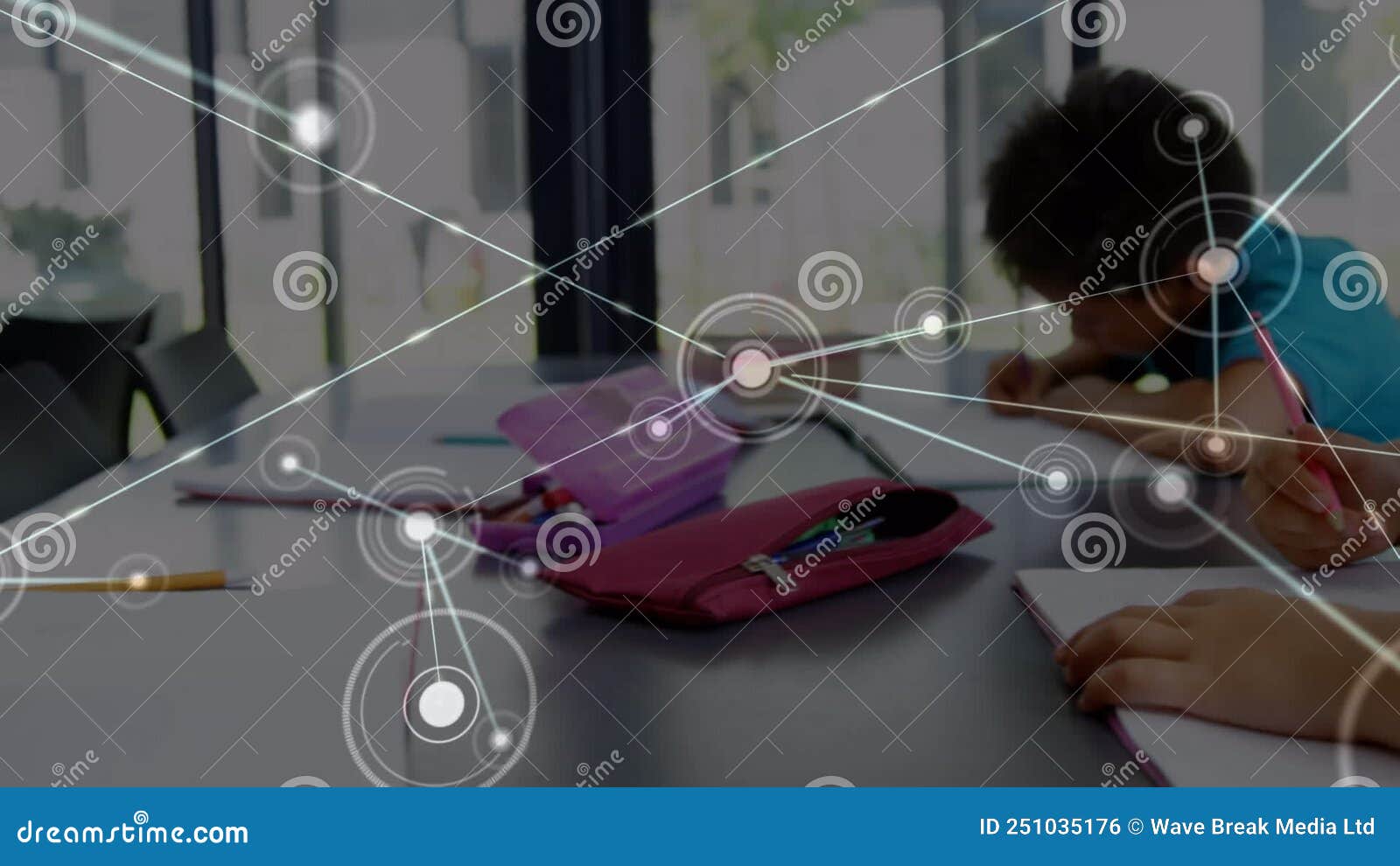 Animation of Network of Connections Over Hands of Diverse Pupils ...