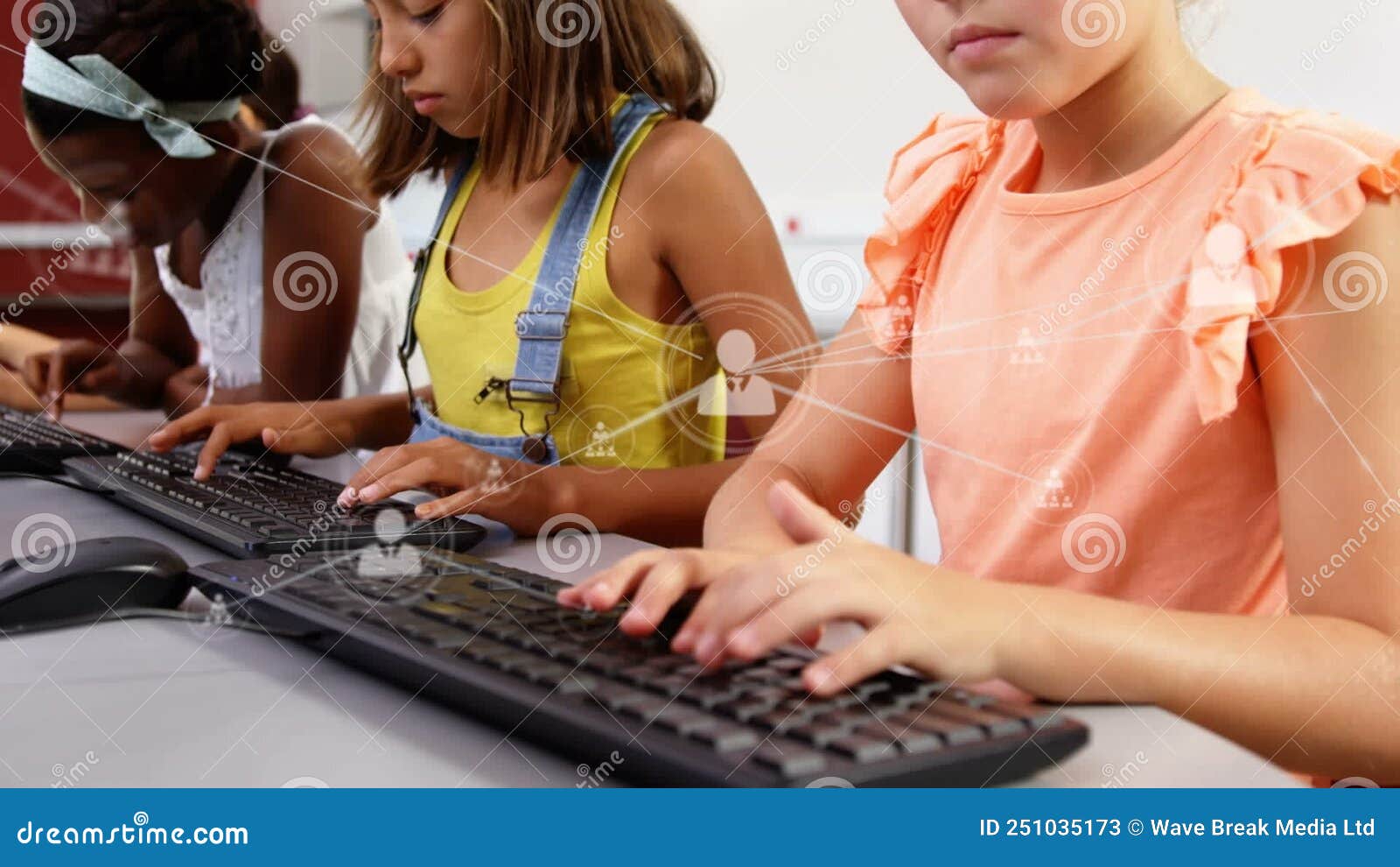 Animation of Network of Connections Over Happy Diverse Pupils Using ...