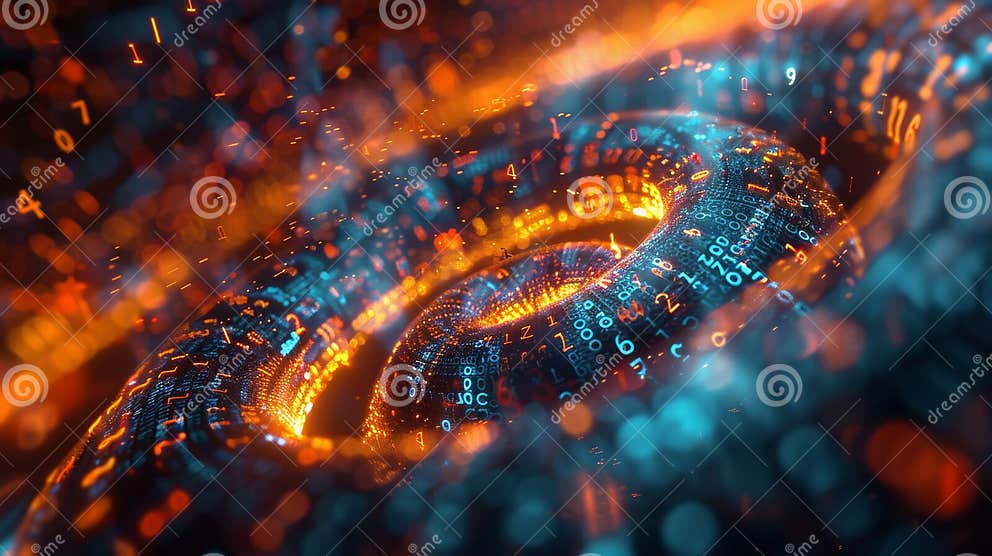 Animation of Numbers Cascading and Swirling, Forming a Surreal and ...