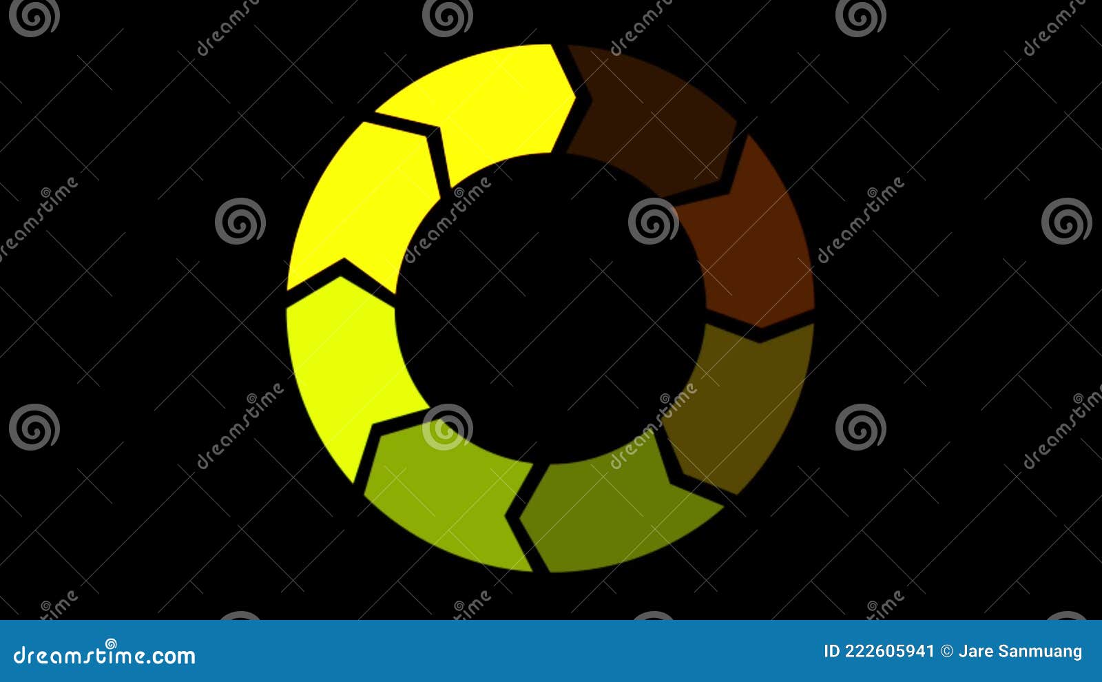 Animation Orange Loading Circle on Black Background. Stock Video ...