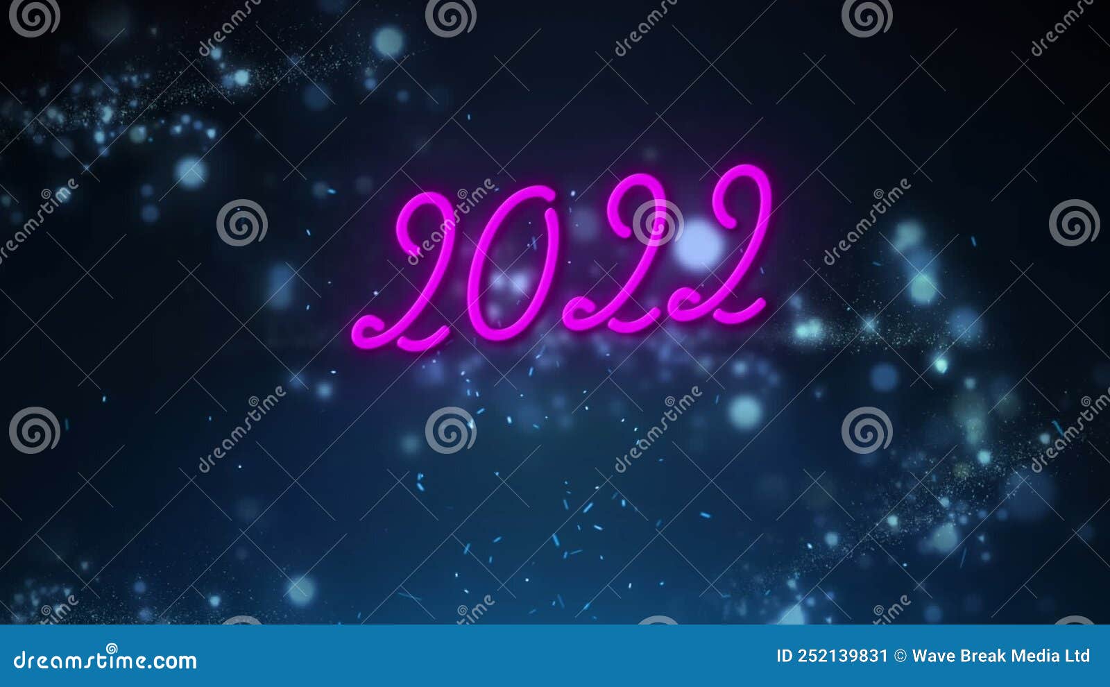 Animation of 2022 Over Dots Blinking on Navy Background Stock Video ...