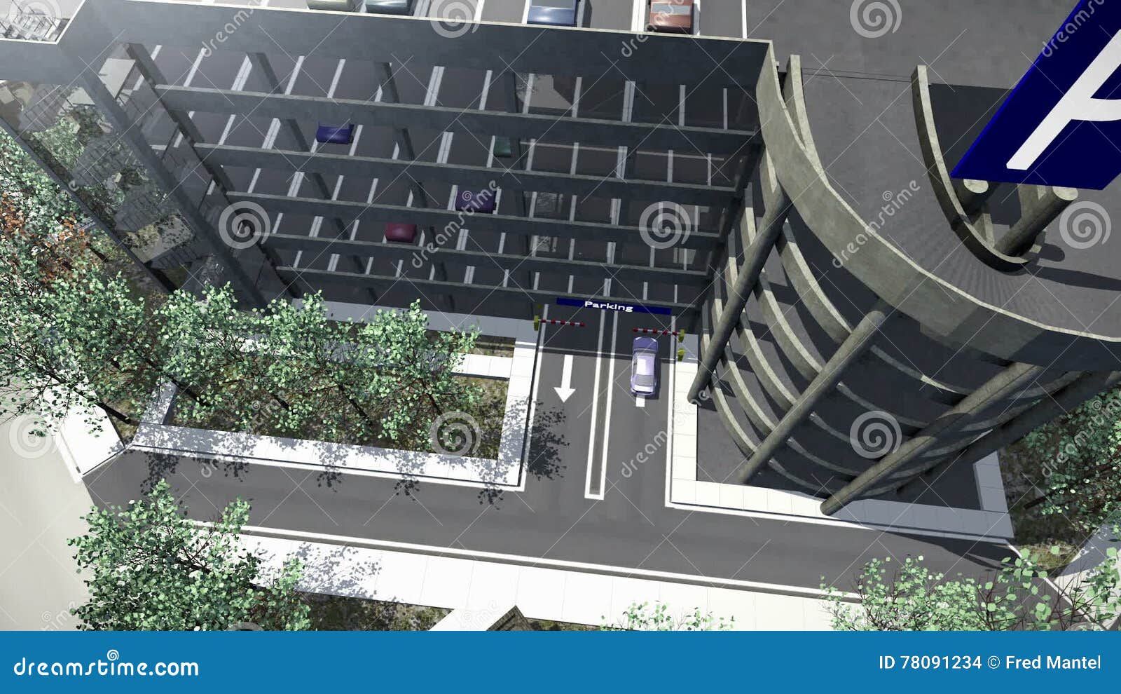 Animation of a parking lot stock footage. Video of animation - 78091234