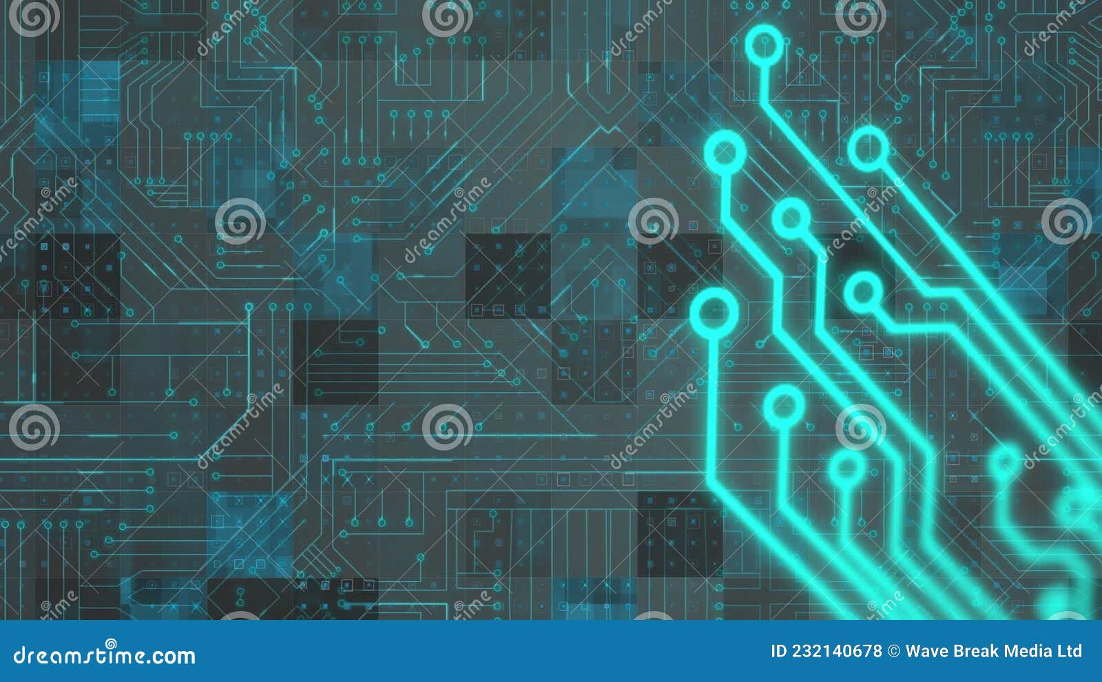 Animation of Paths Over Integrated Circuit Stock Footage - Video of ...