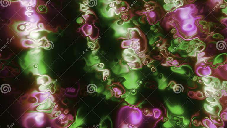 Animation with Plasma Molecules in Pattern. Motion. Glowing Psychedelic ...