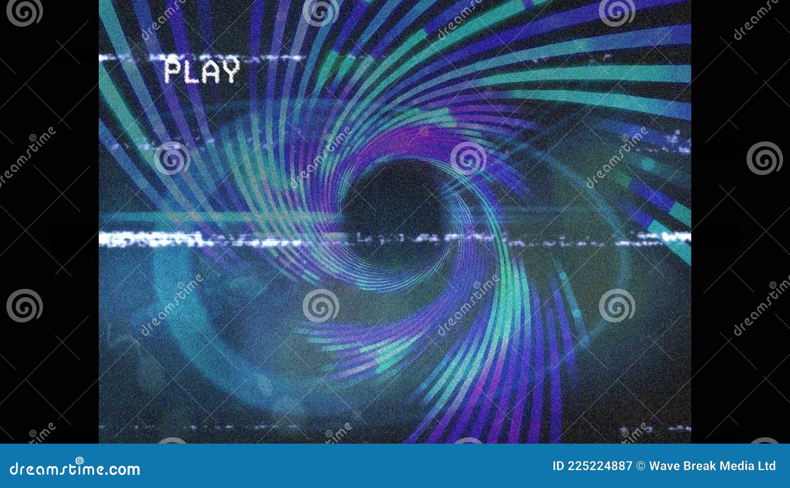 No People Animation Playback Interface Distortion Purple Blue Spiral ...