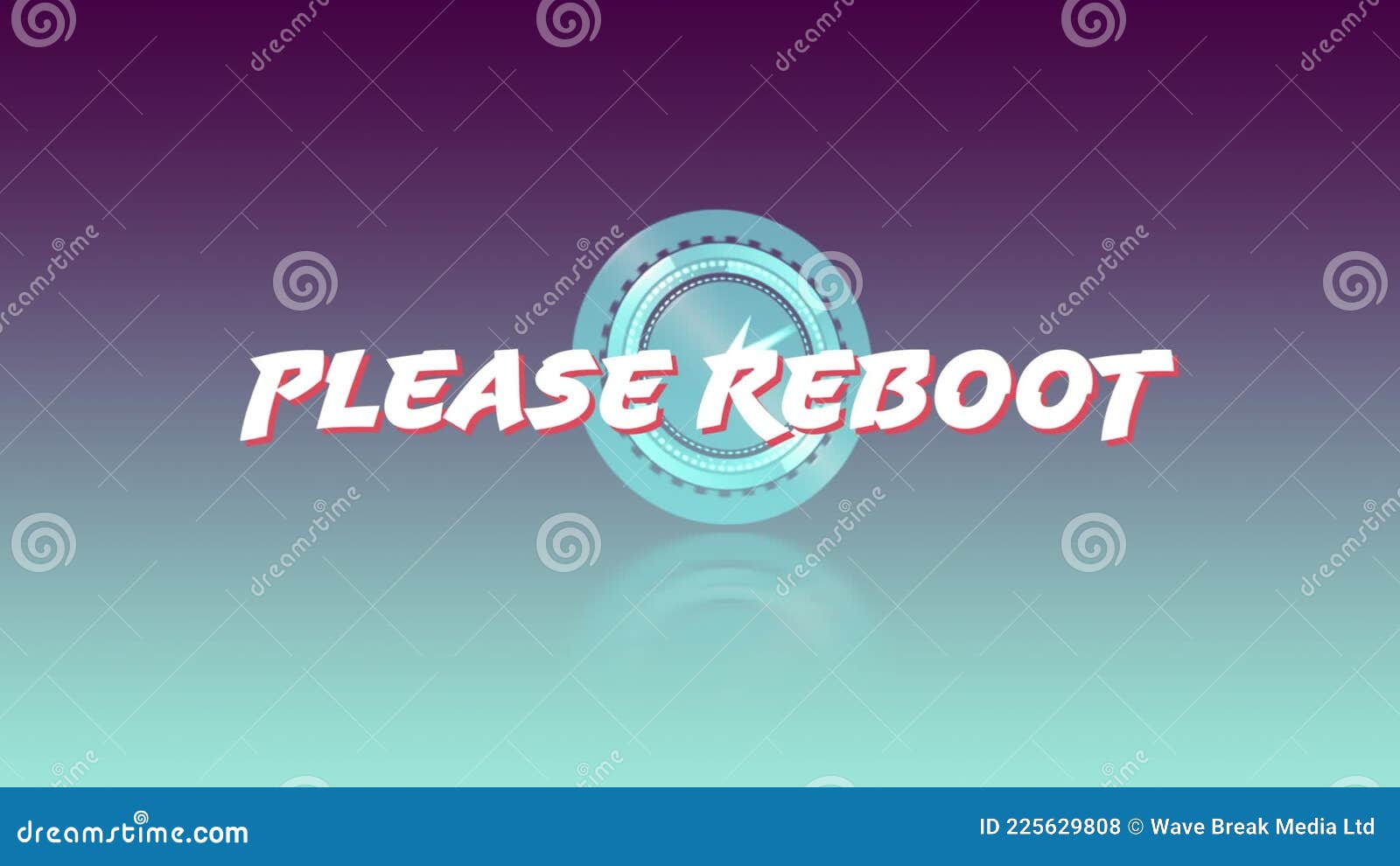 Animation of Please Reboot Text Over Purple and Blue Background Stock ...