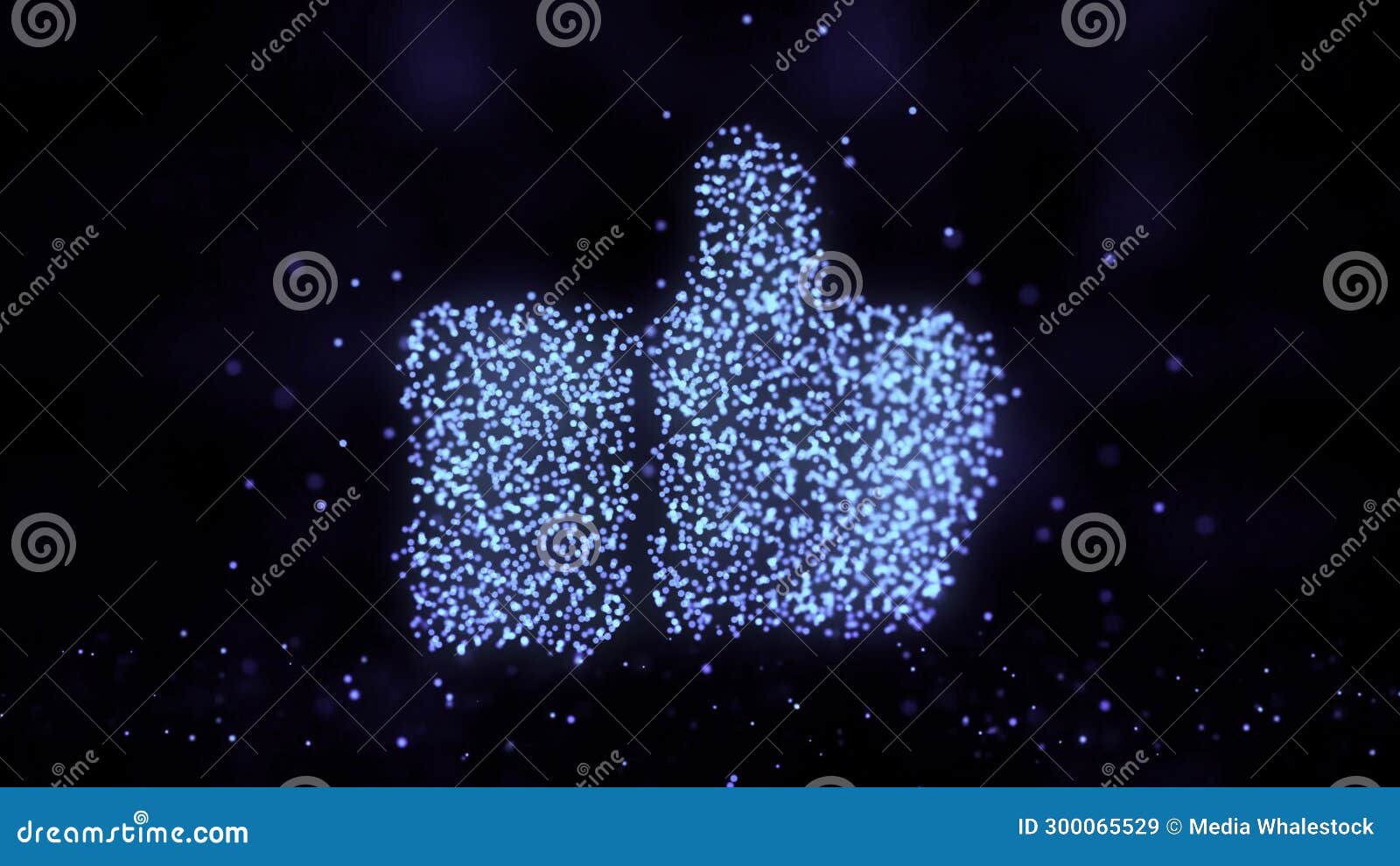 Animation of Plexus Network from Like Button Symbol on Colorful ...