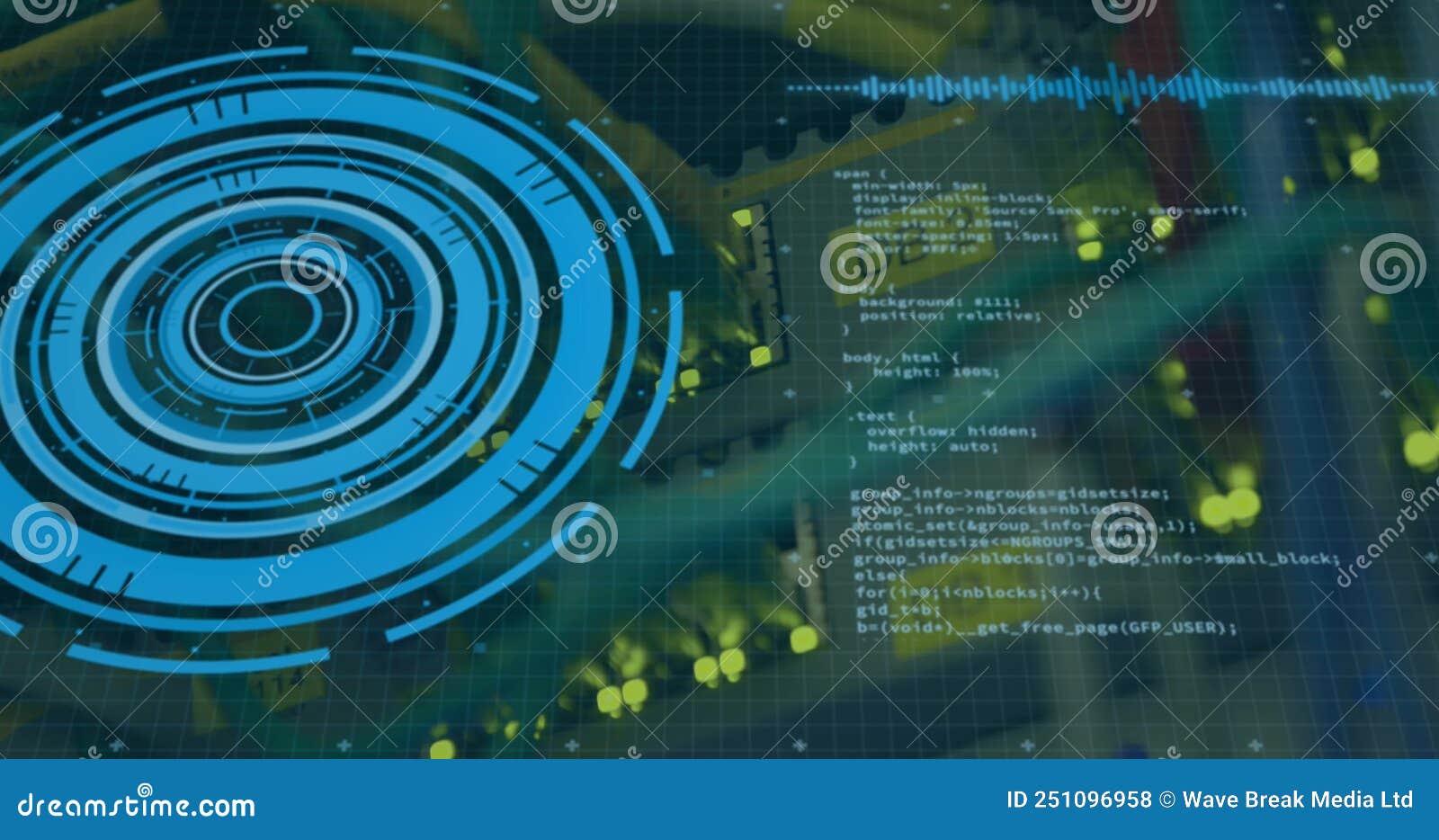 Animation of Processing Circle Over Integrated Circuit and Computer ...
