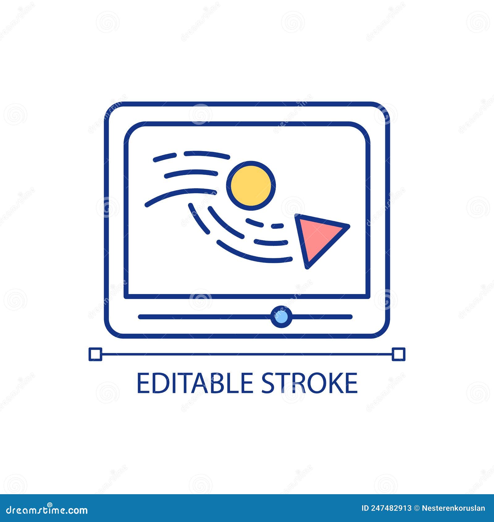 Animation Production Line Icons Collection. Sketching, Storyboarding ...