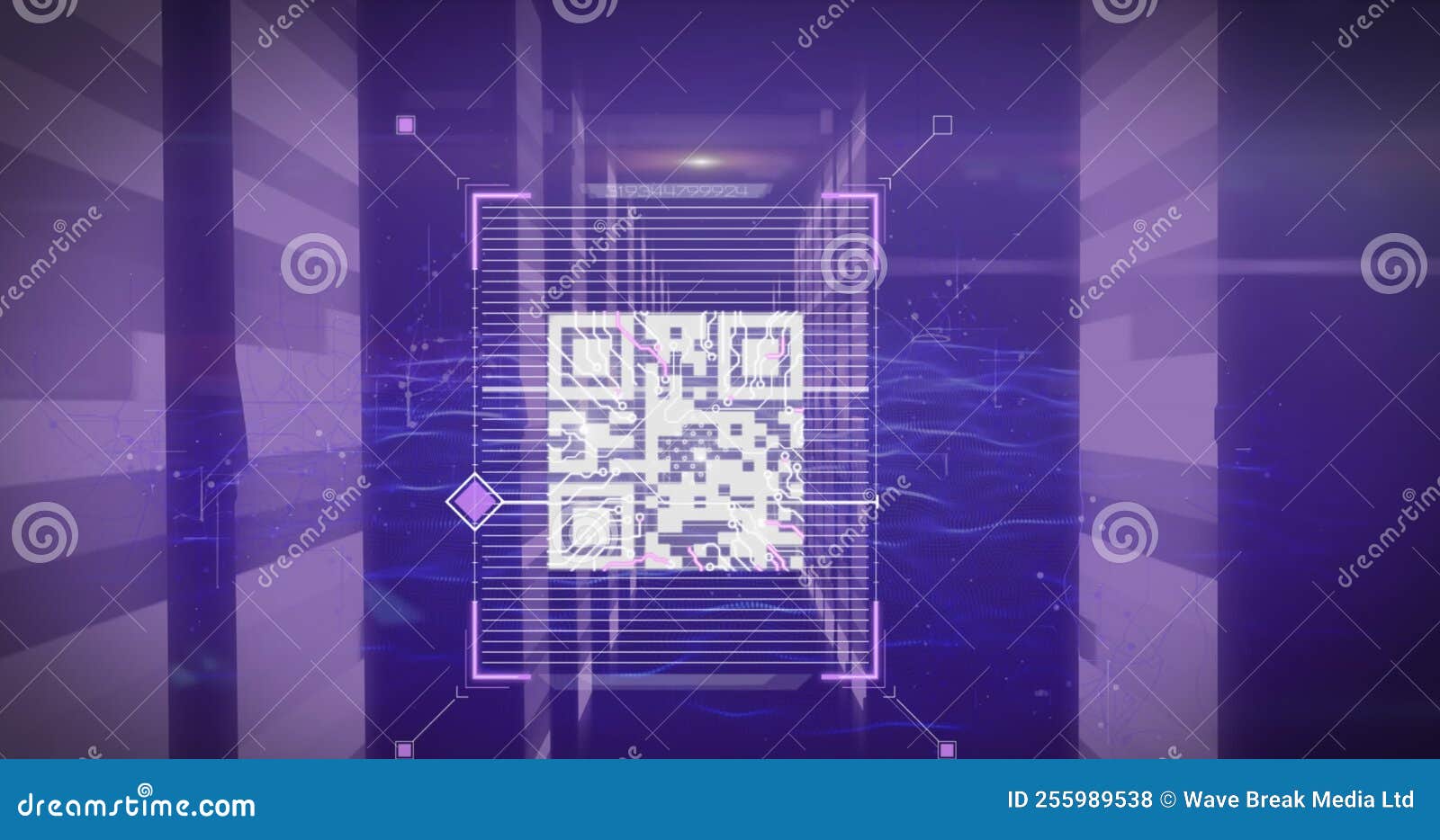 Animation of Qr Code Over Shapes Stock Footage - Video of community ...