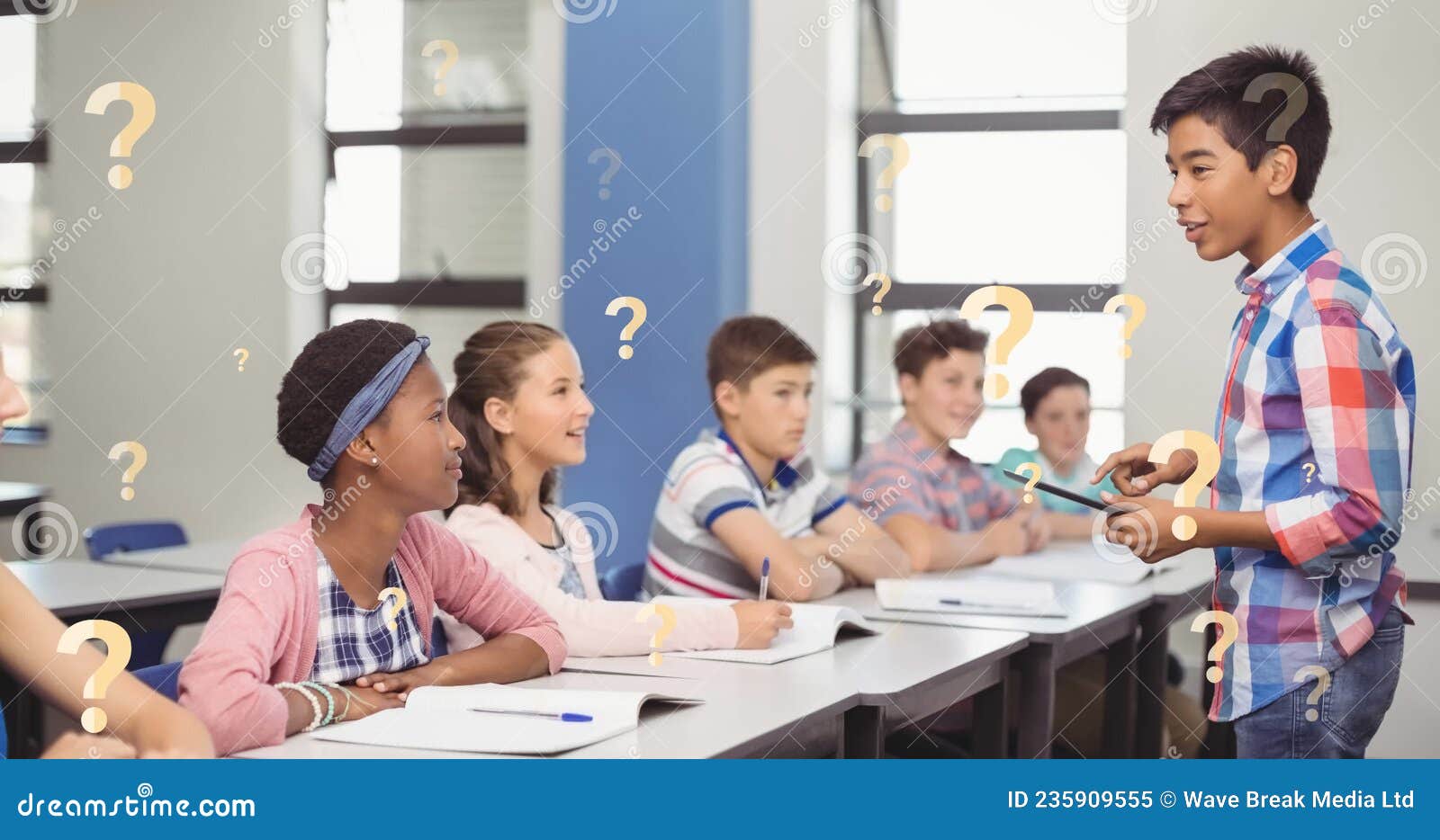 Medium Group People Child Girl Female Black Boy Male Caucasian Teenager ...