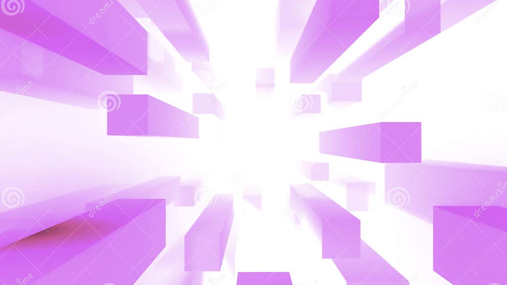 Animation of Rectangles Flying in Stream. Design. Stream of 3D ...