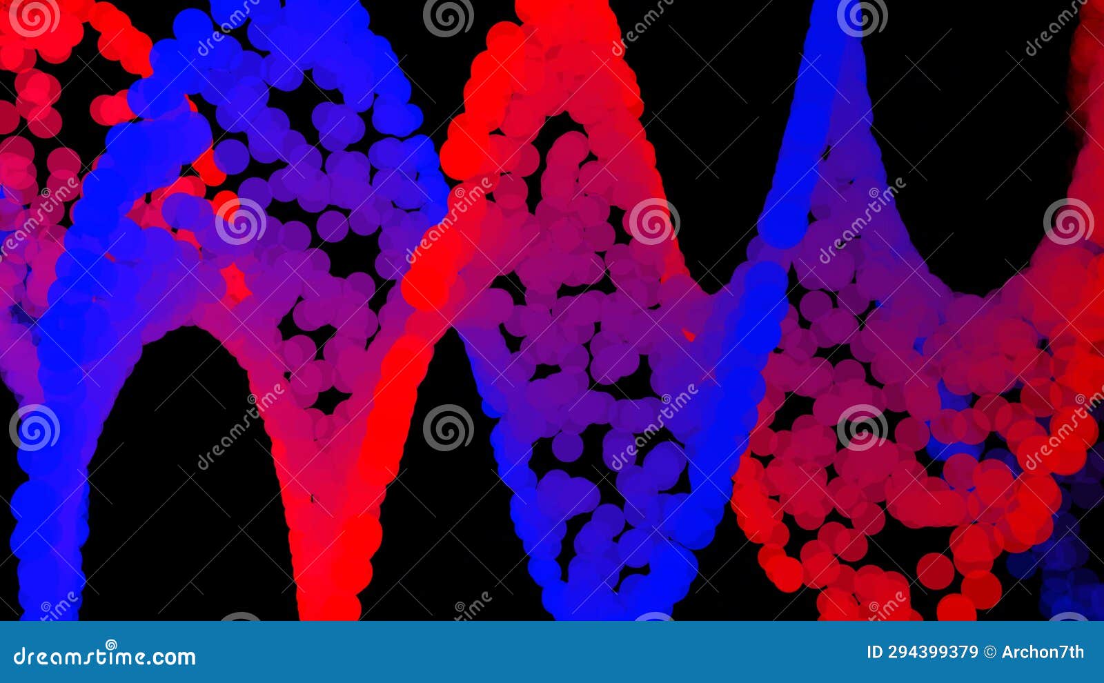 Animation Of Red And Blue Dna Rotating Dots On Black Background Stock Video Video Of