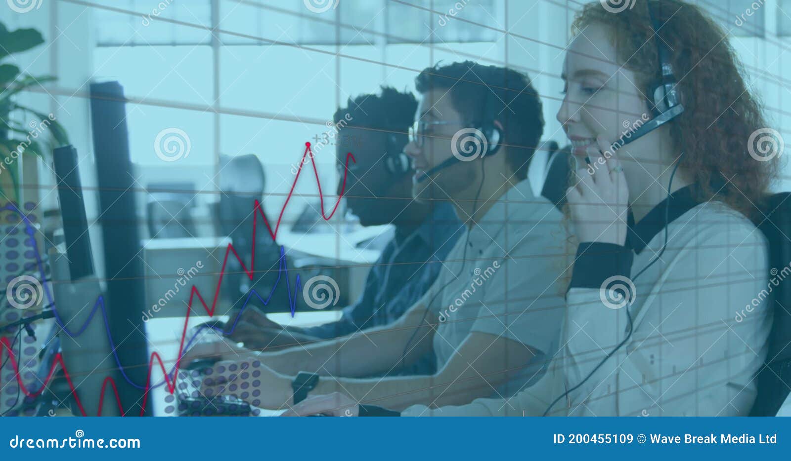 Animation of Graphs Forming on Grid Over Group of Call Centre Workers ...
