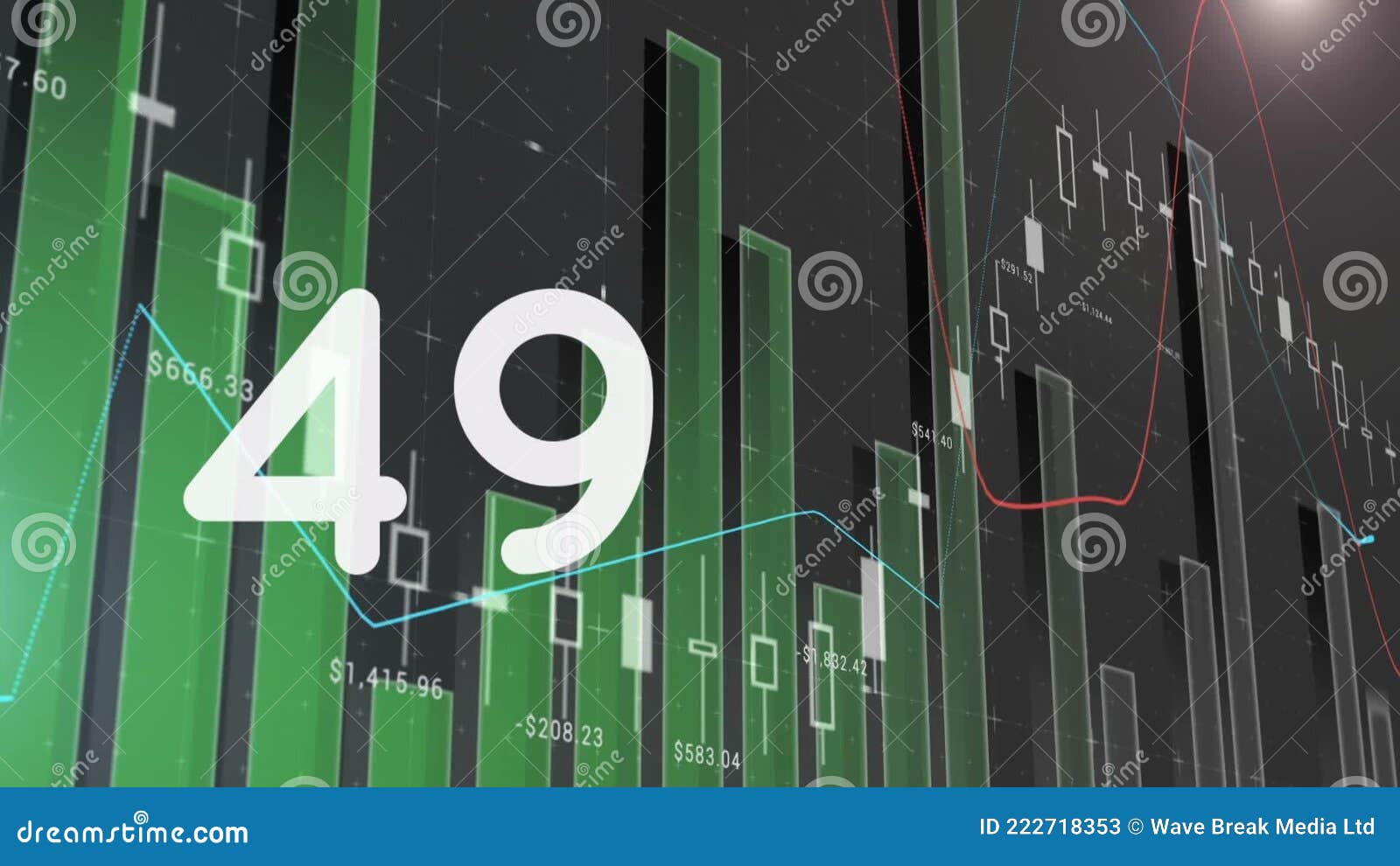 Animation of Rising Number Counting To 100, Over Interface Processing ...