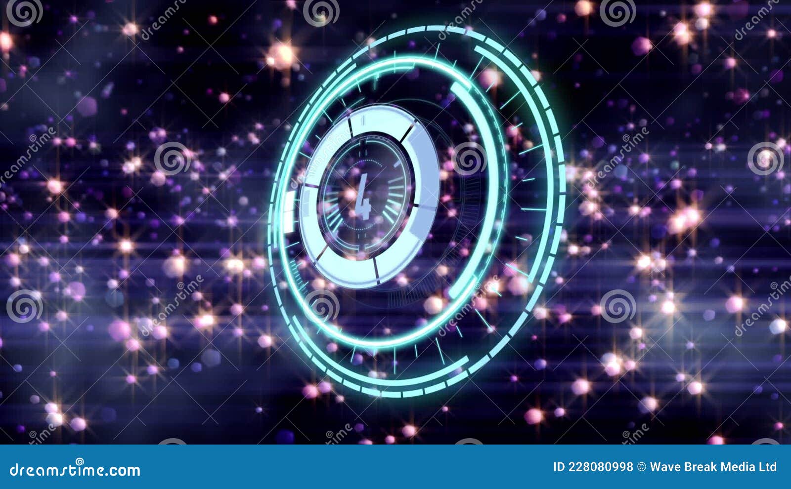 Animation of Rotating Circular Scanner with Countdown, Over Glowing ... Animation of Rotating Circular Scanner with Countdown, Over Glowing ...