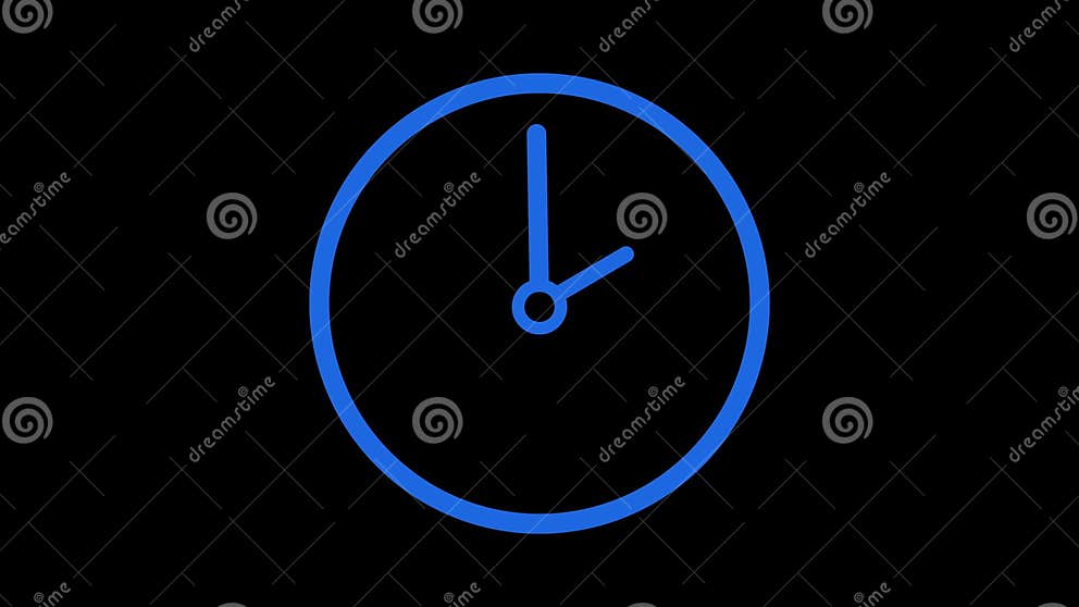Motion Background with Spinning Clock in 12 Hour Loop Stock ...