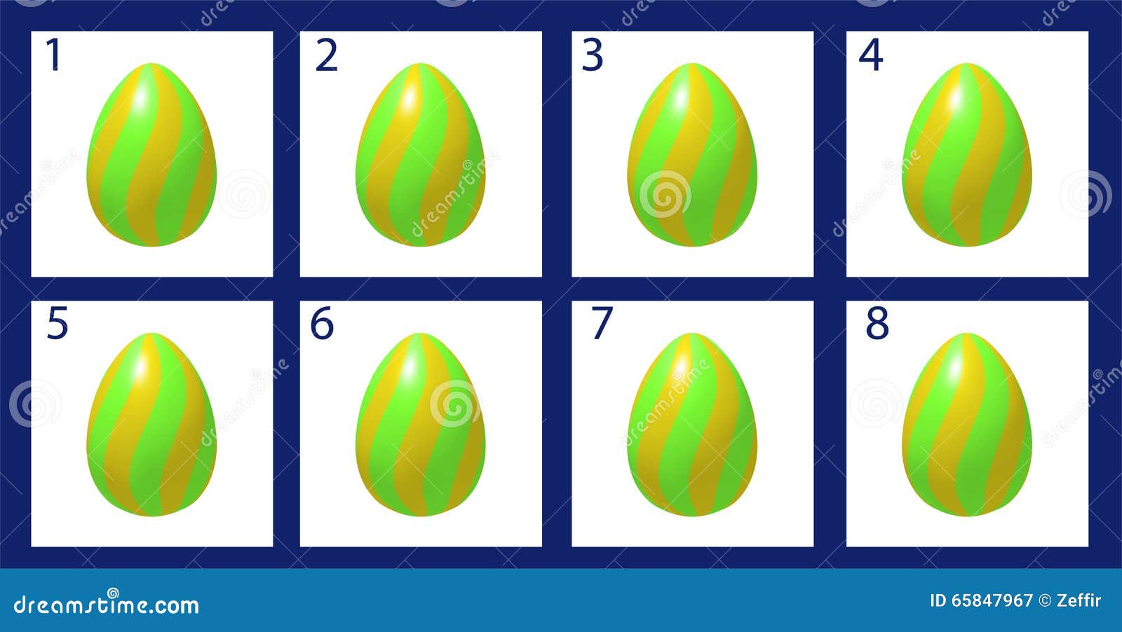 Animation Rotation Easter Egg Stock Vector - Illustration of computer ...