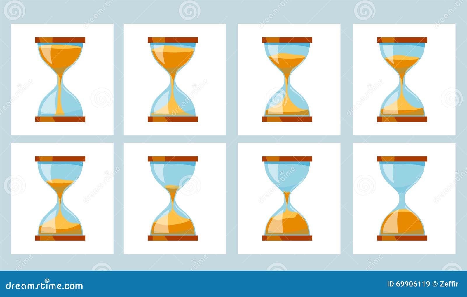 Animation Sand Glass Clock. Stock Vector - Illustration of frame, sand ...