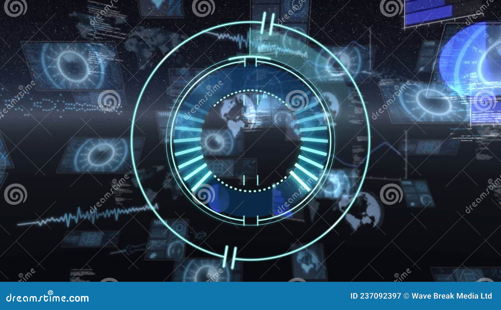 No People Animation Scan Scoping Data Processing Moving Screen Global Connection Business ...