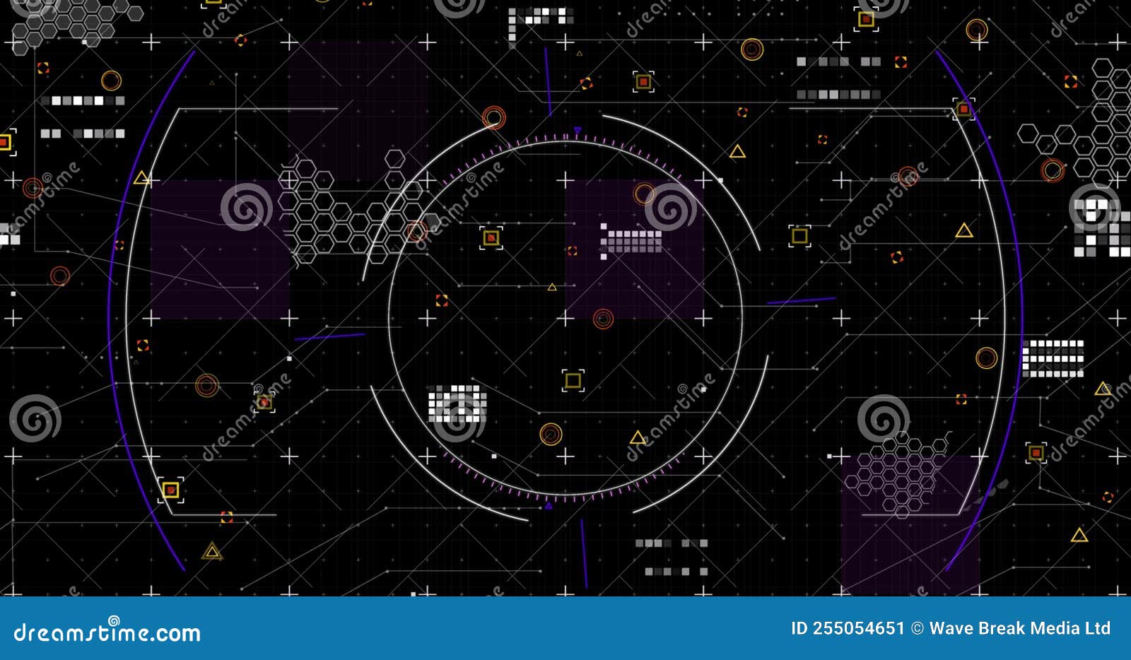 Animation of Scope Scanning, Data Processing and Markers Over World Map Stock Video - Video of ...