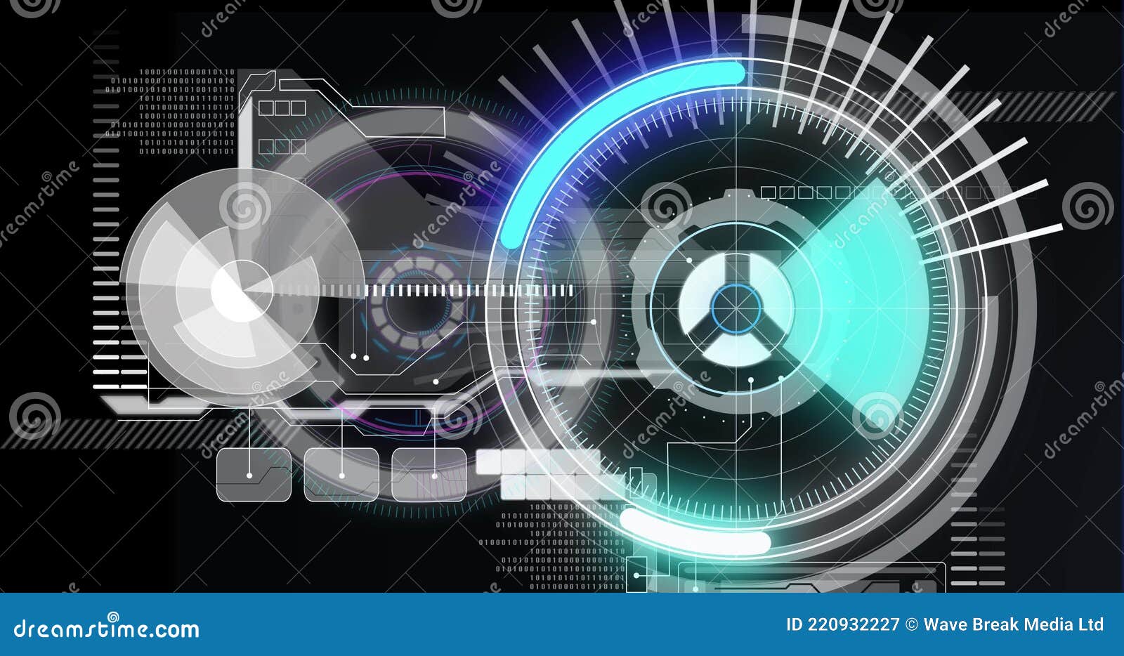 Animation of Scope Scanning and Data Processing Over Digital Screen Stock Video - Video of ...
