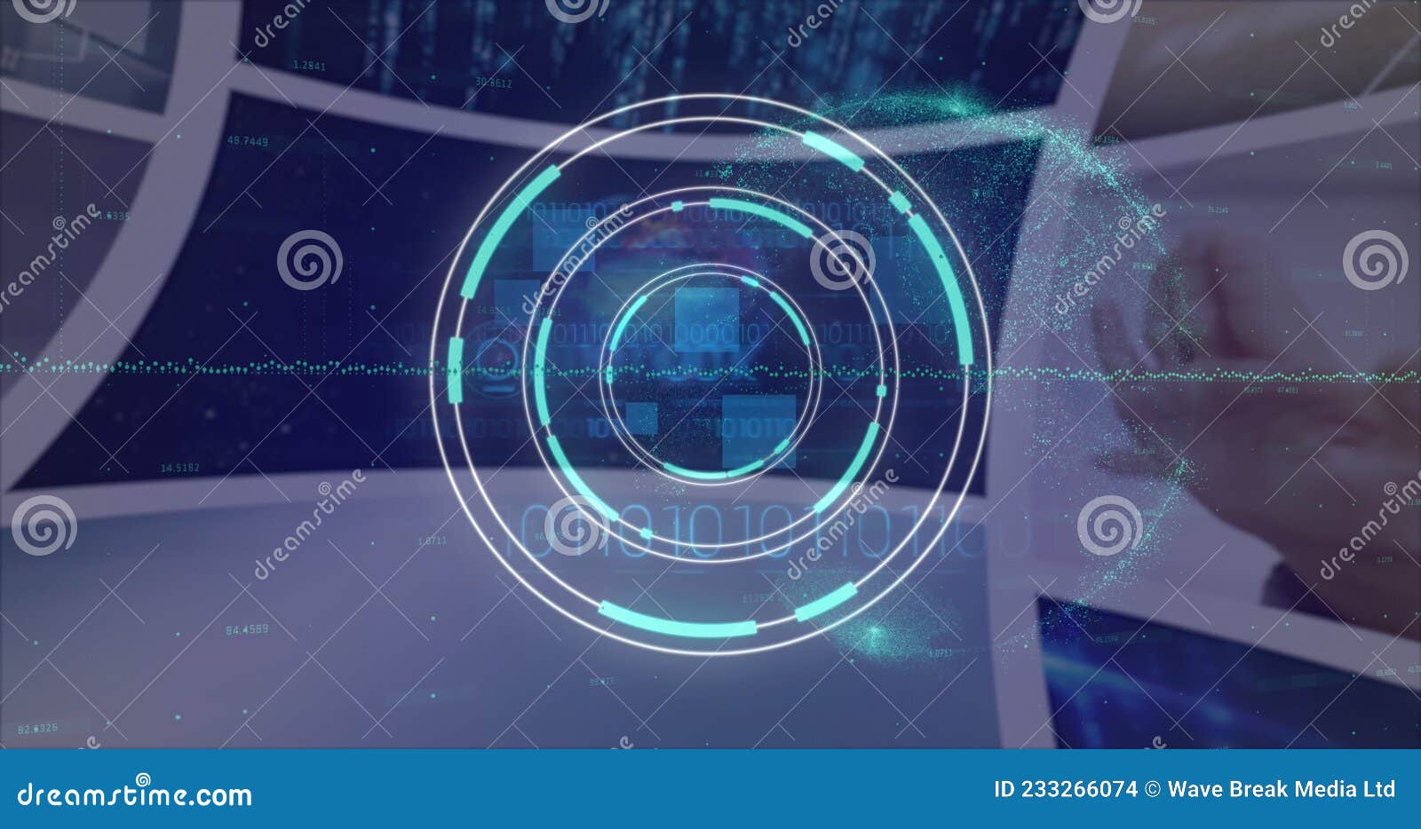 Animation of Scope Scanning and Data Processing on Screens Stock Footage - Video of people ...