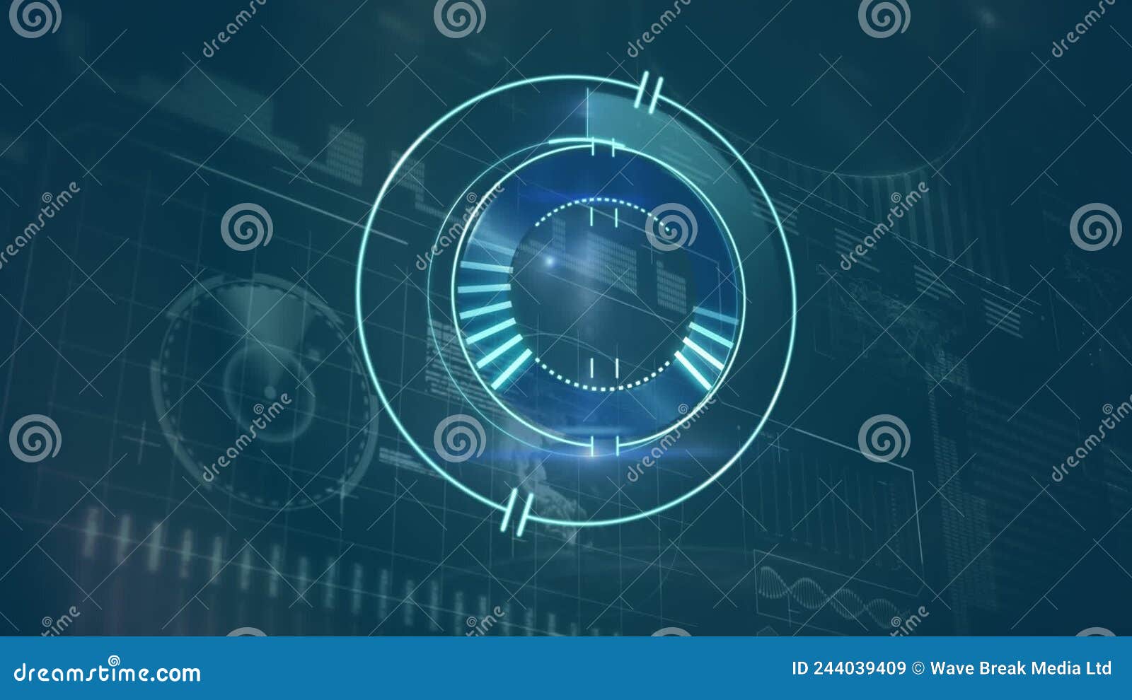 Animation Of Scope Scanning Data And Statistics Processing Over Screen