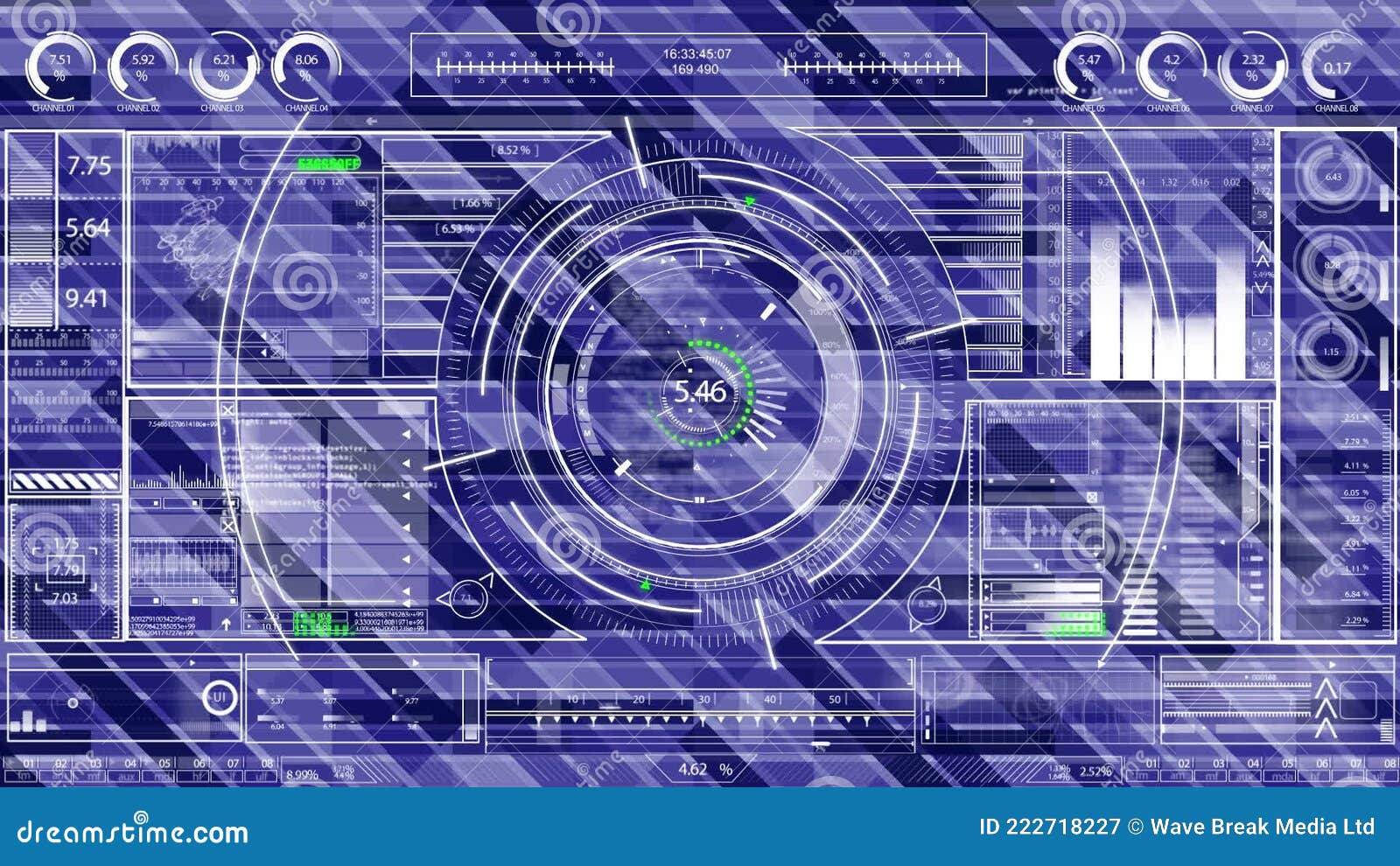 Animation of Scope Scanning and Digital Data Processing Stock Video ...