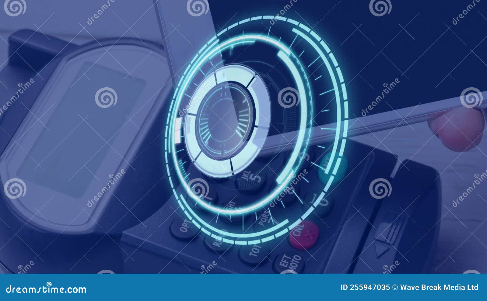Animation Of Scope Scanning Over Numbers Processing On Black Background Stock Video Video Of