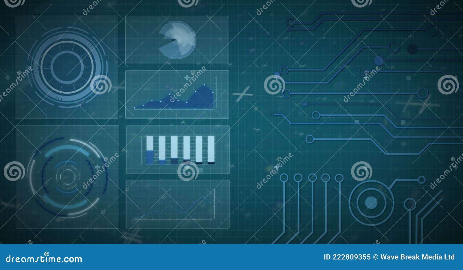 Animation of Screens with Scope Scanning and Data Processing Stock Video - Video of generated ...