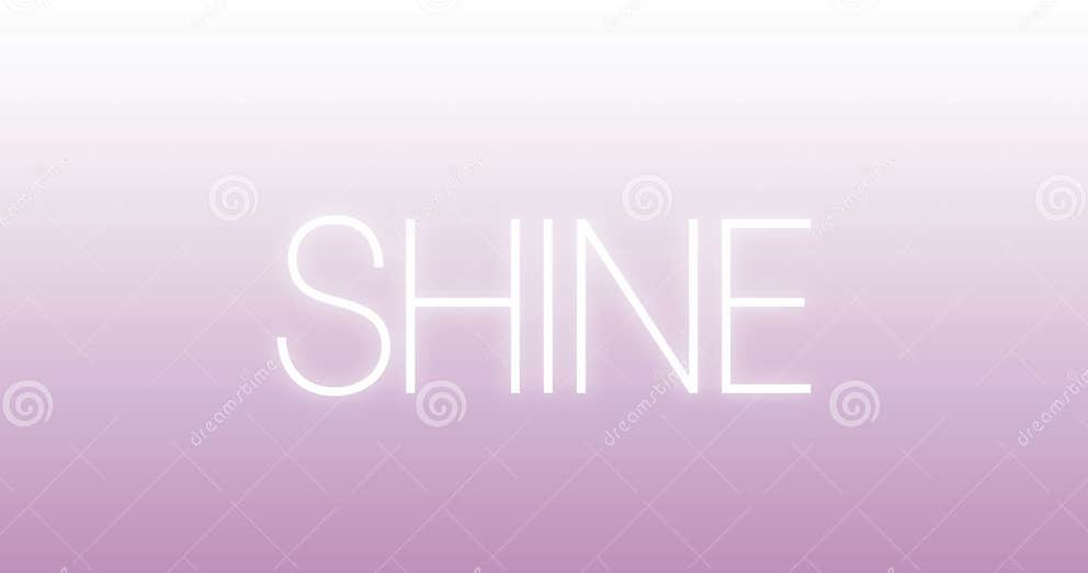 Animation of Shine Text Over Pink Background Stock Photo - Image of ...