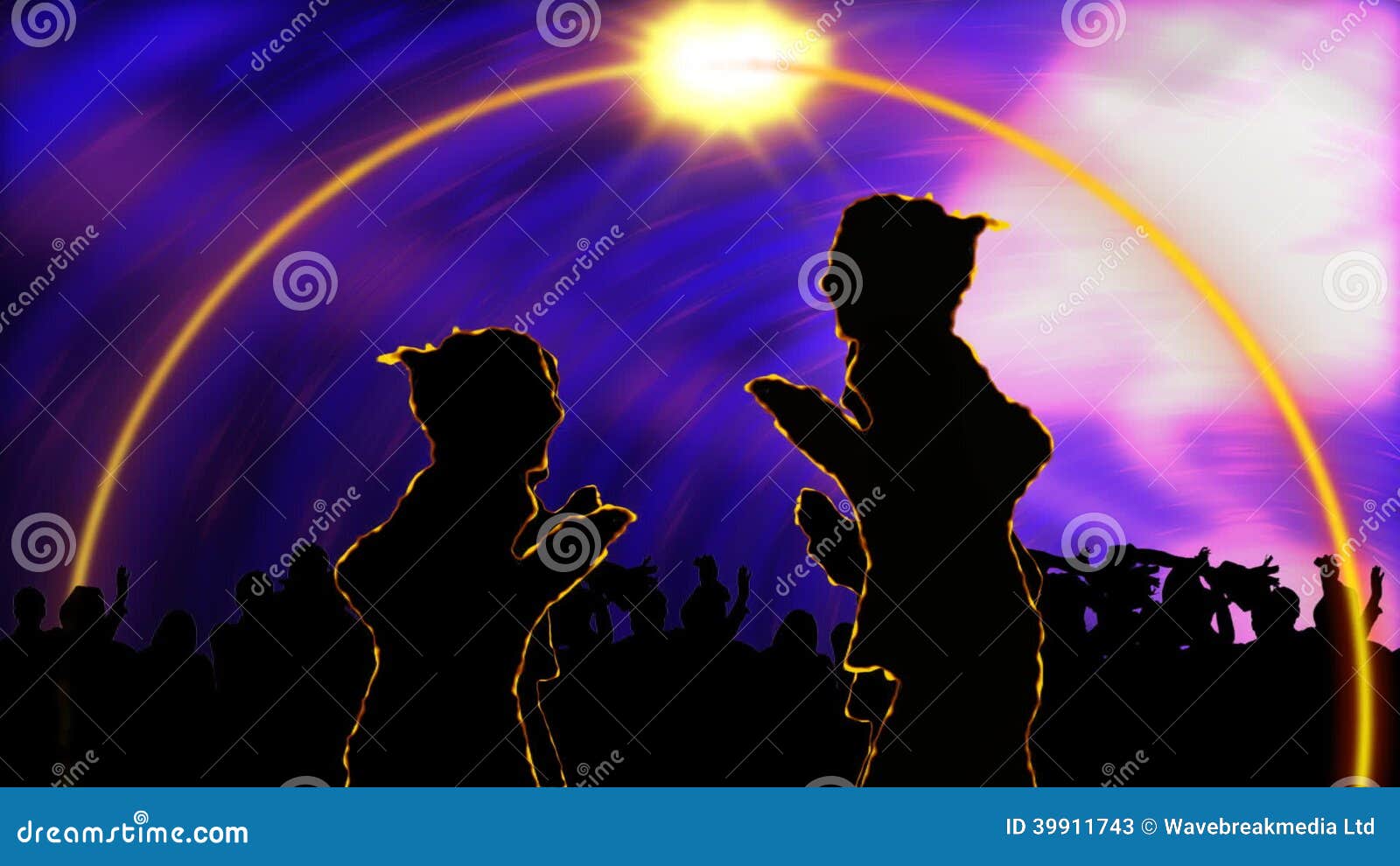 Animation Showing People on a Dance Floor Stock Video - Video of town ...