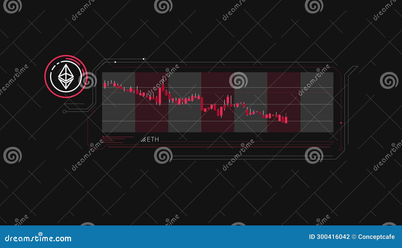 Simple Infographic of Ethereum Fall on Alpha Channel. Stock Footage ...
