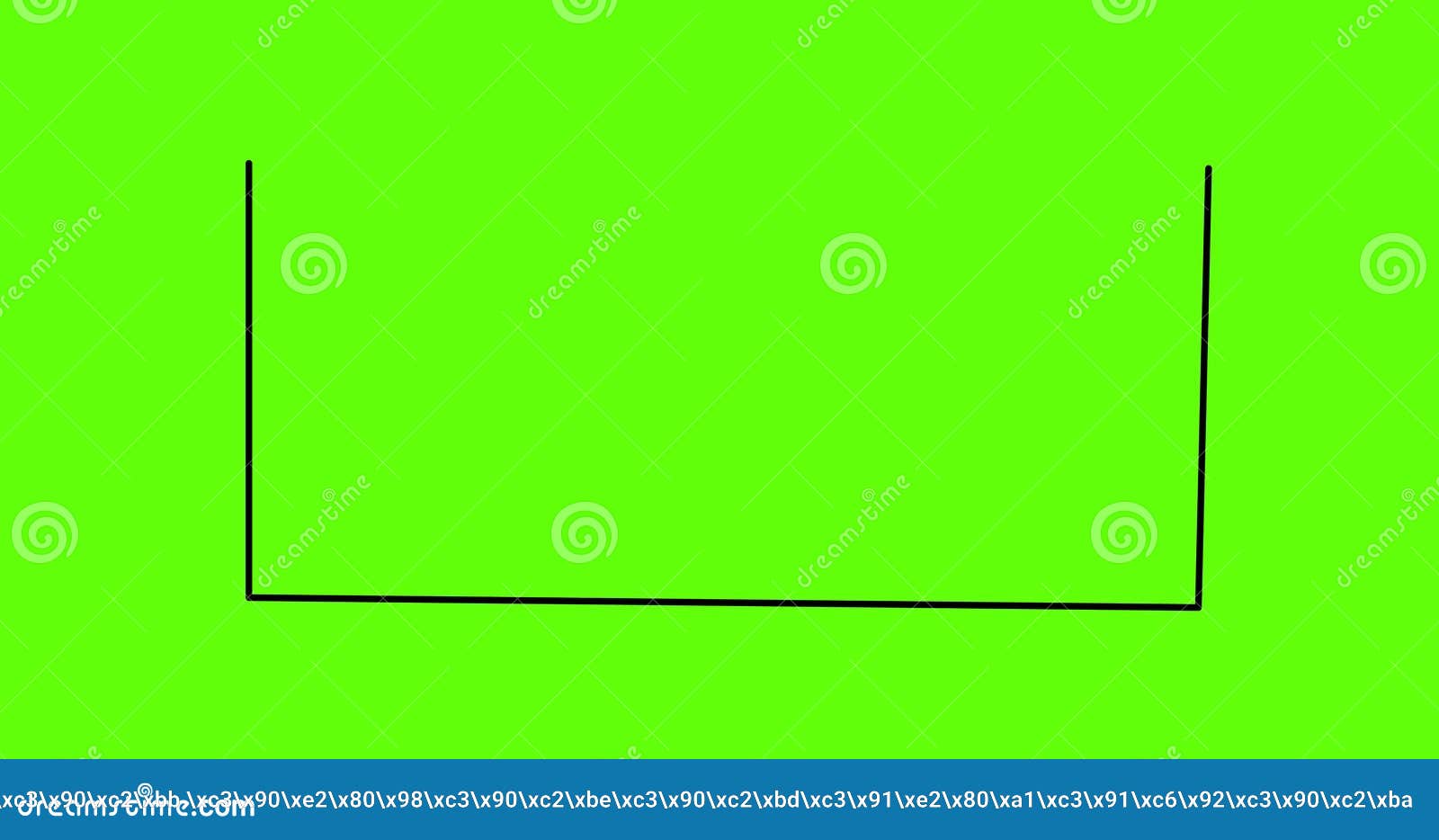 Animation of a Sketch of a Hand-drawn Square. 4K Animation. Green ...