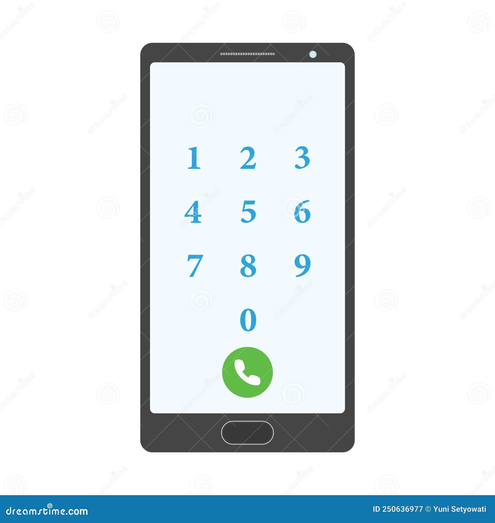 Animated Smartphone Call Dial Icon Web Clipart Vector Illustration ...