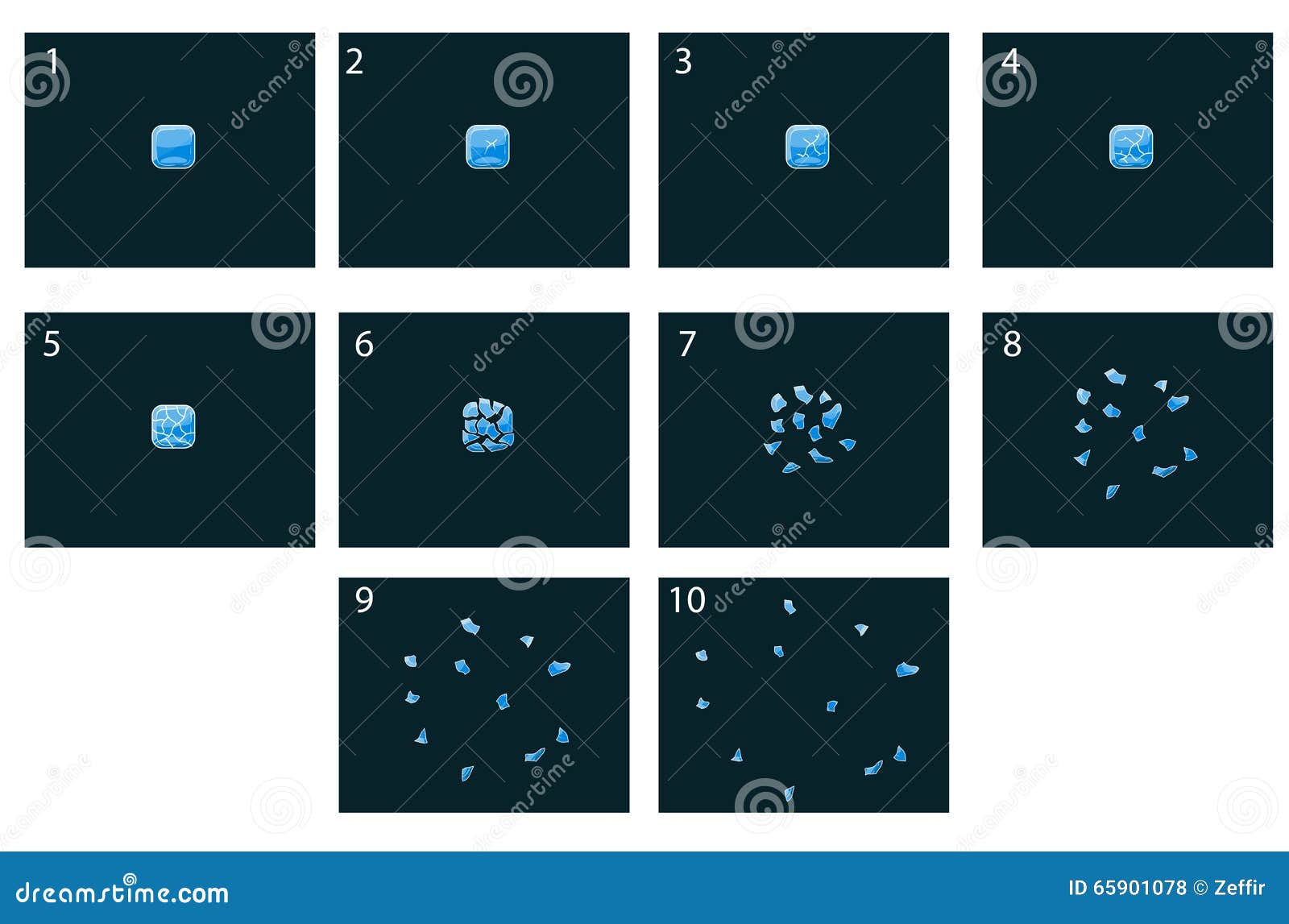 Animation Smashing Glass Cube Stock Vector - Illustration of disrupt ...