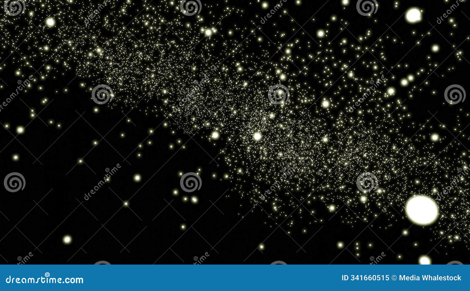 Animation with Snow or Particles on Black Background. Design. Falling ...